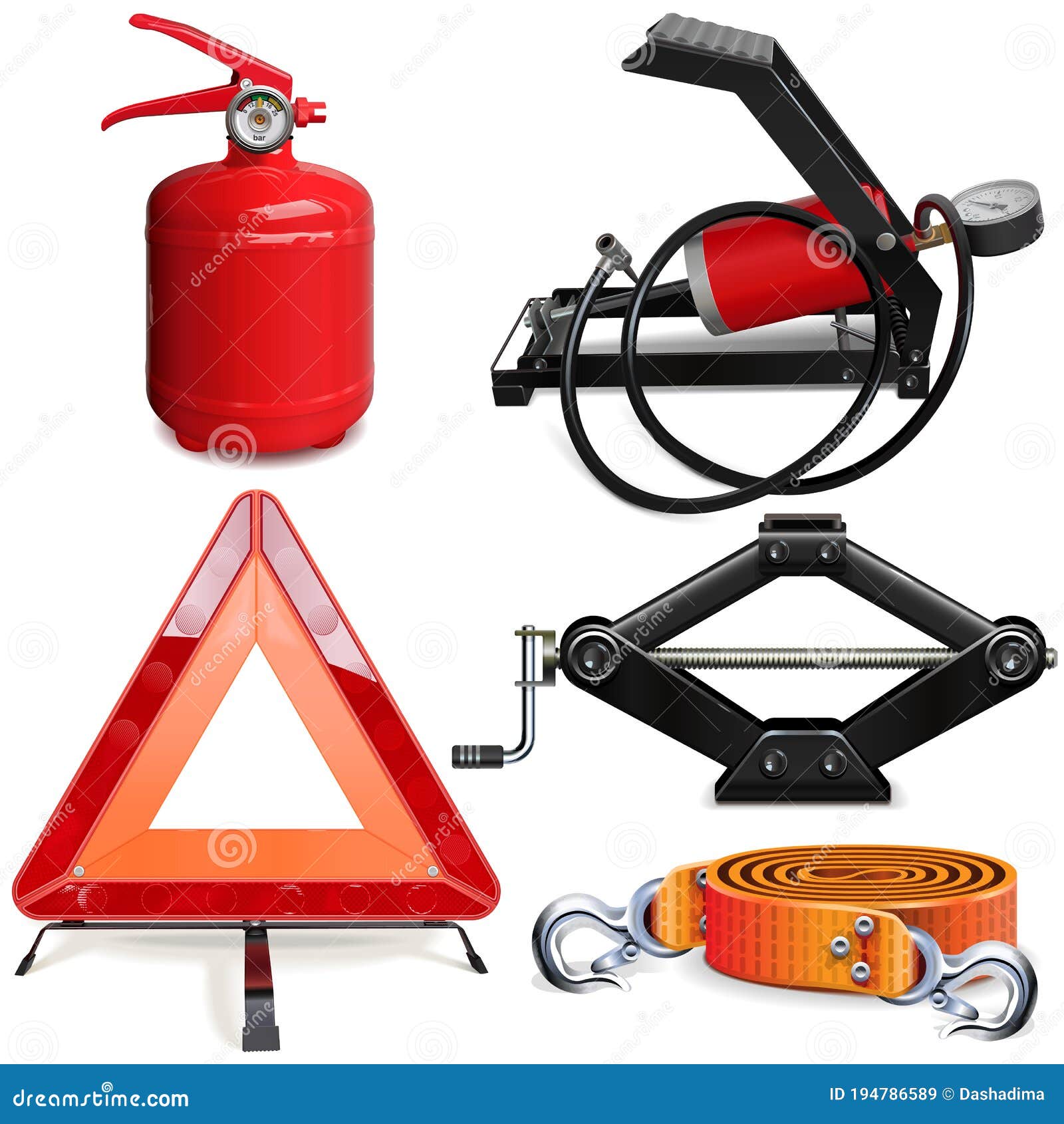 Vector Car Accessories Kit stock vector. Illustration of gauge - 194786589