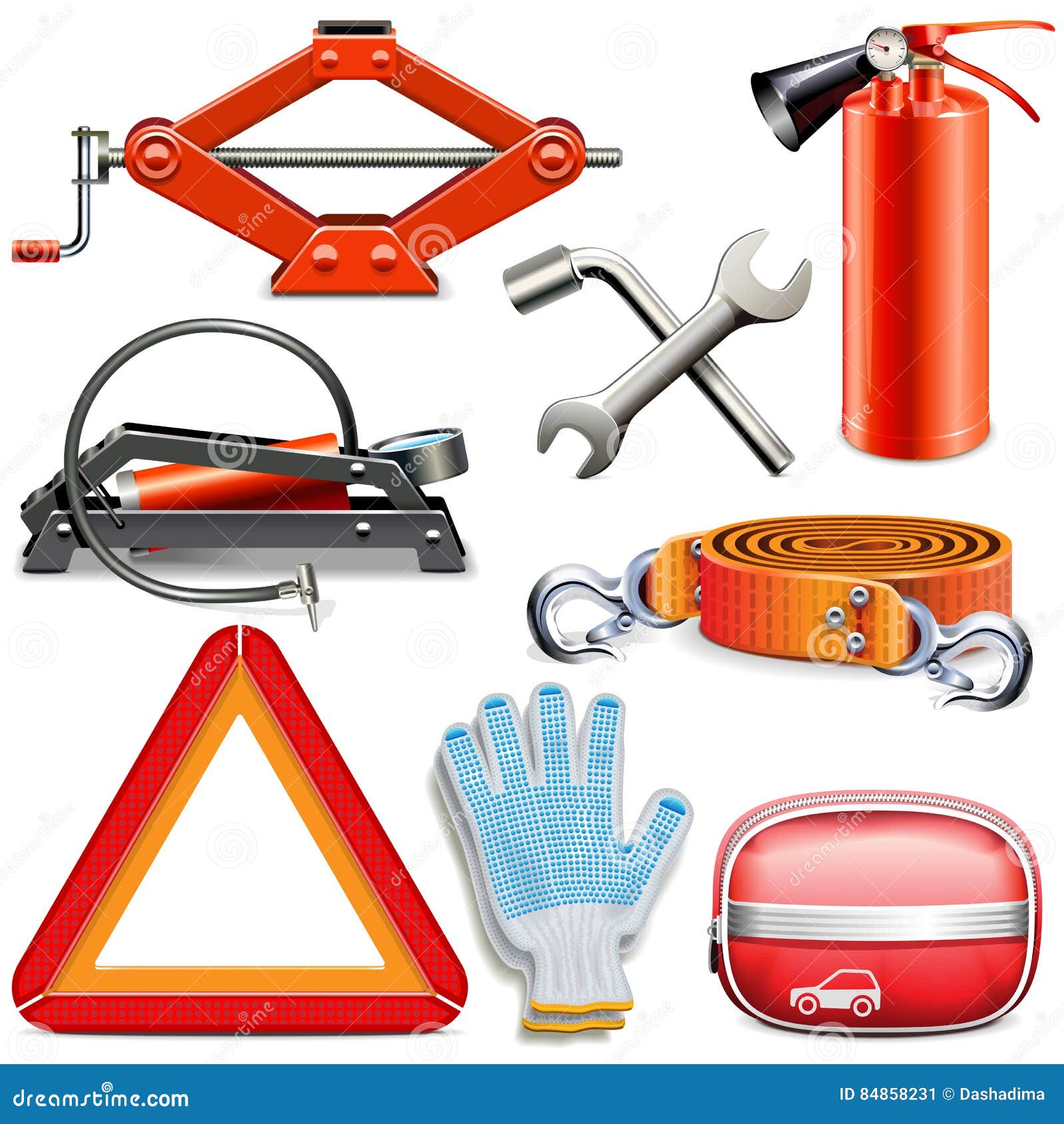 Vector Car Accessories stock vector. Illustration of repair - 84858231