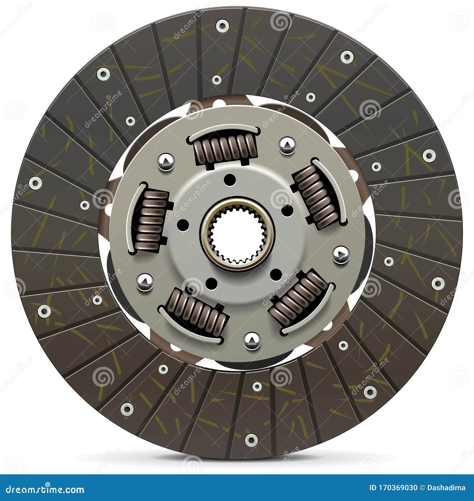 Vector Clutch Cover With Clutch Plate | CartoonDealer.com #211641731