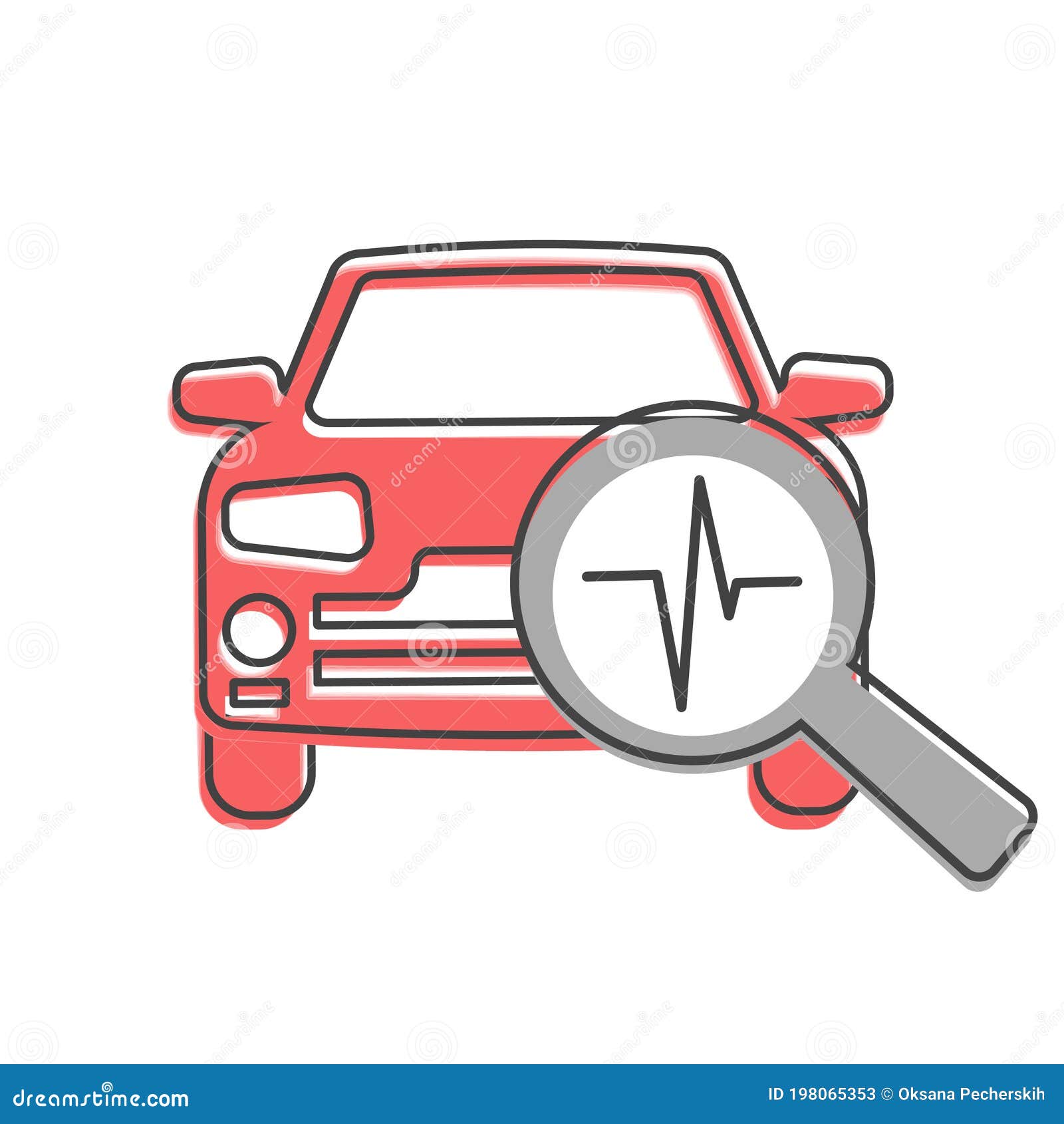 Vector Car Diagnostics Icon on Cartoon Style on White Isolated ... Vector Car Diagnostics Icon on Cartoon Style on White Isolated ...
