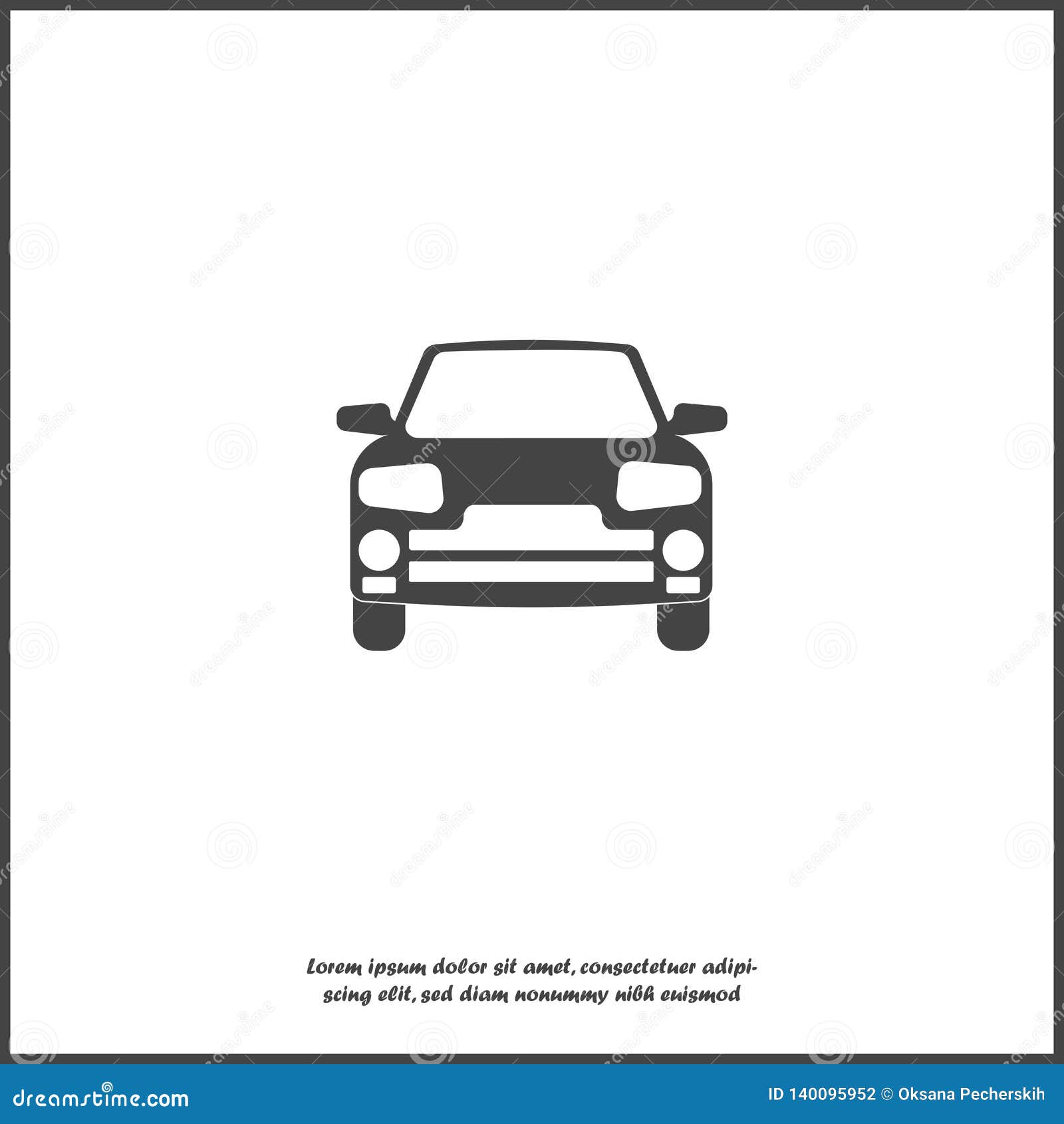 Vector Car Icon on White Isolated Background Stock Vector ...