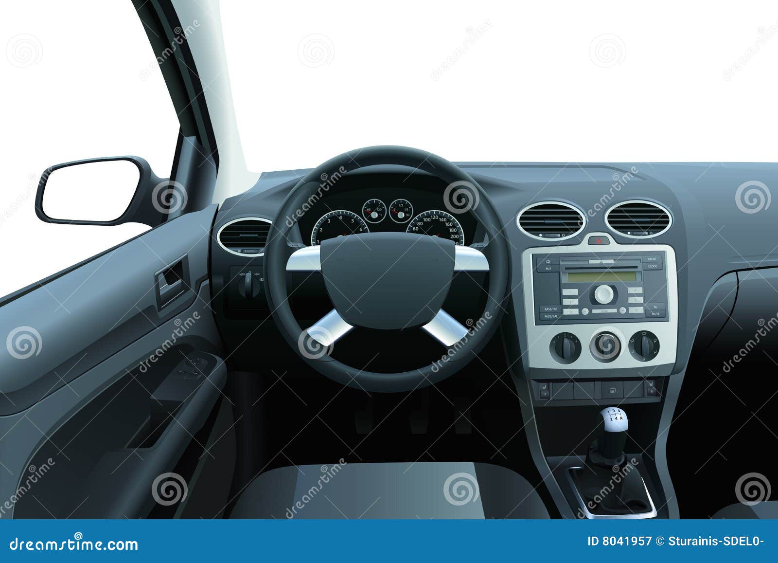 Vector car interior stock vector. Illustration of driver - 8041957