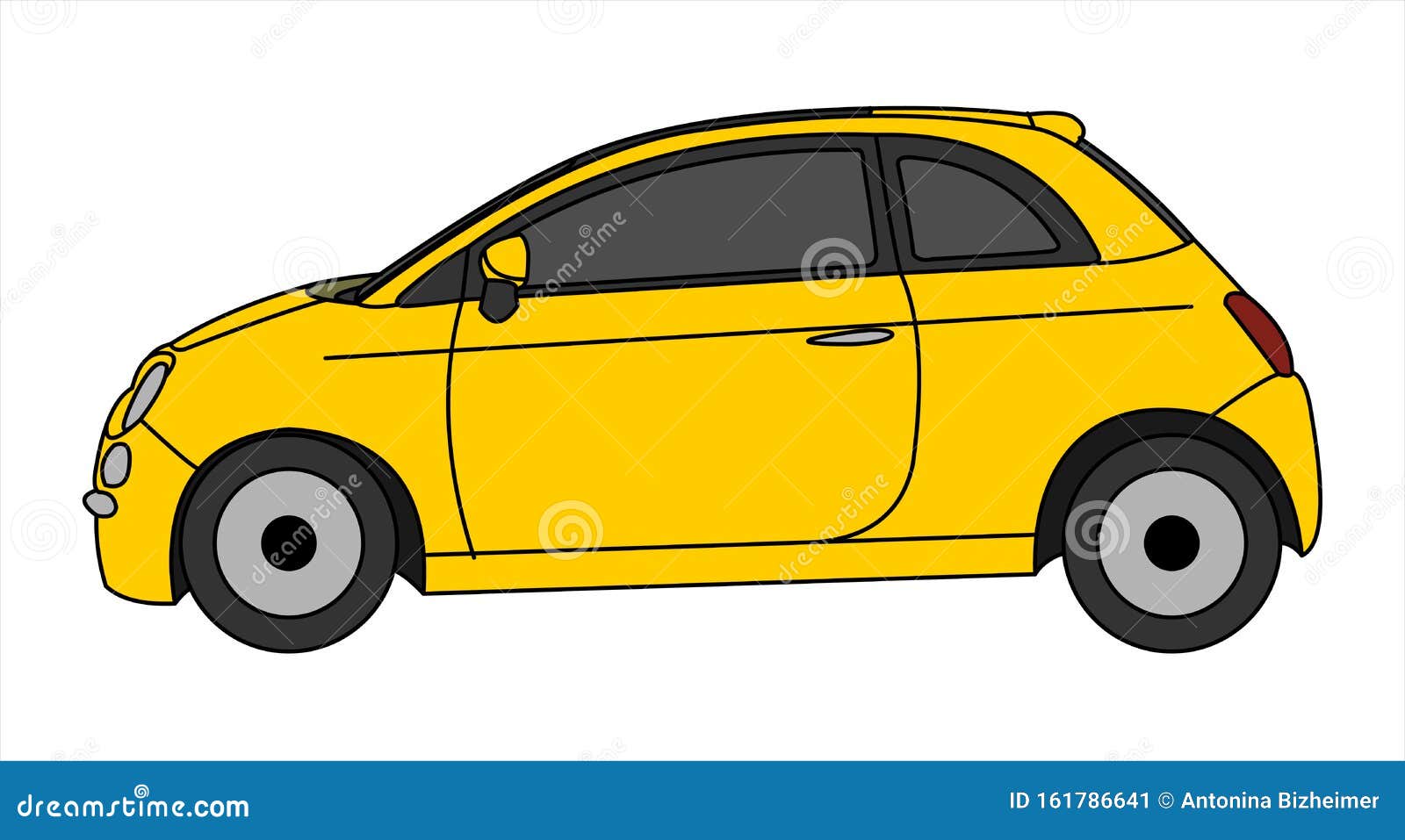 Vector Car Isolated on White Background, Side View Stock Vector ...