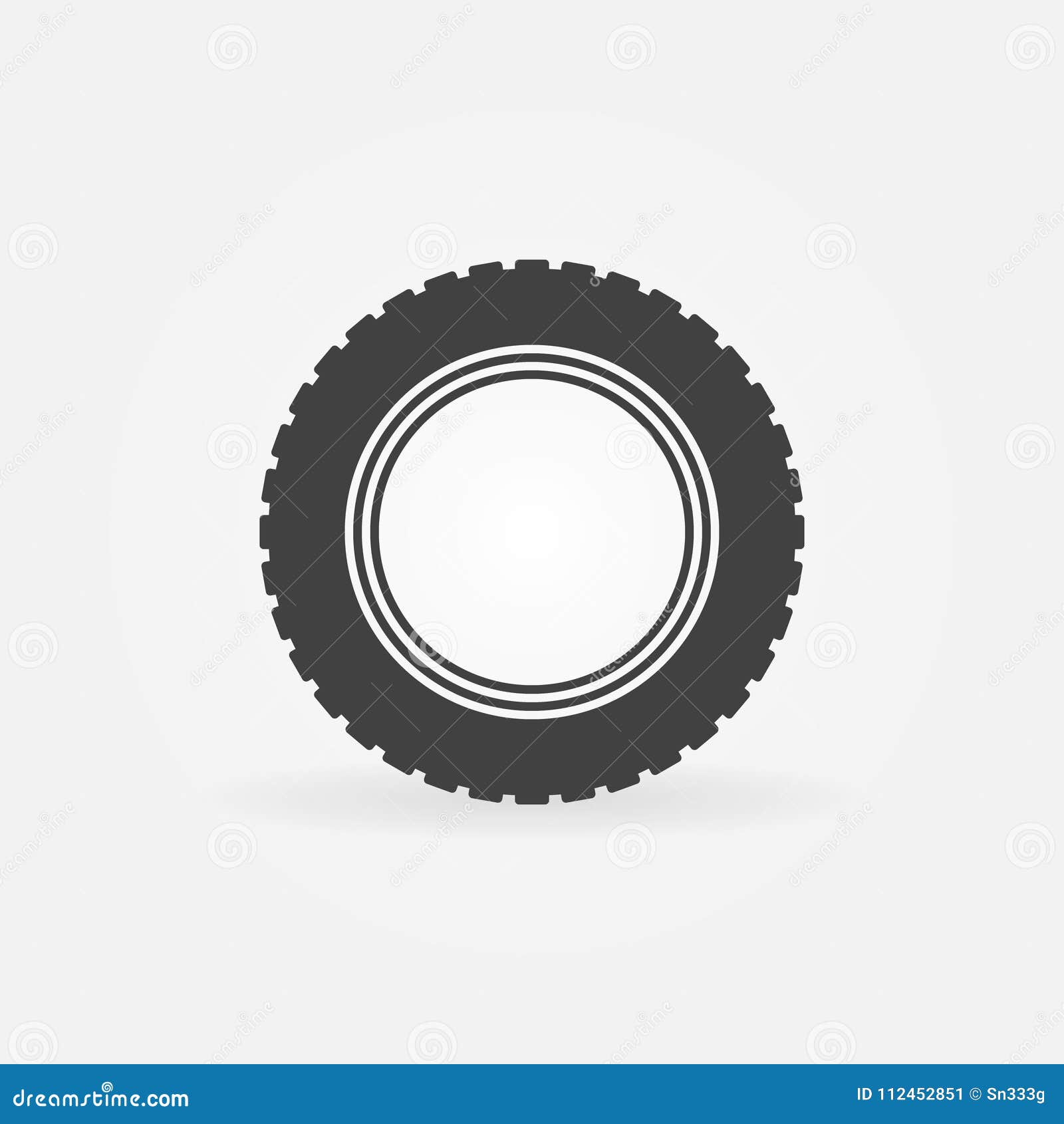 Vector Car Road Tire Icon or Design Element Stock Vector - Illustration ...