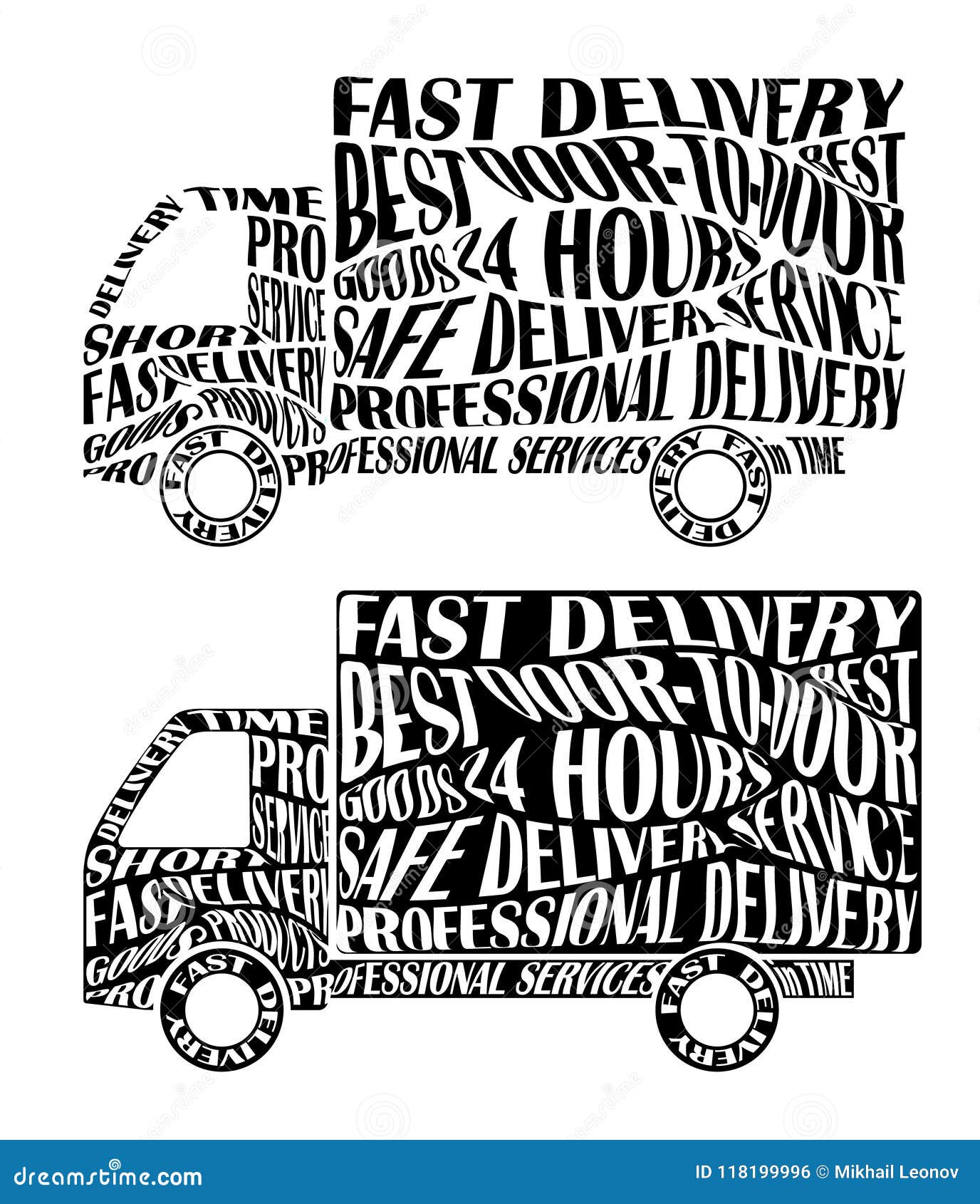Vector Car Silhouette with Distorted Words and Text Modified by ...