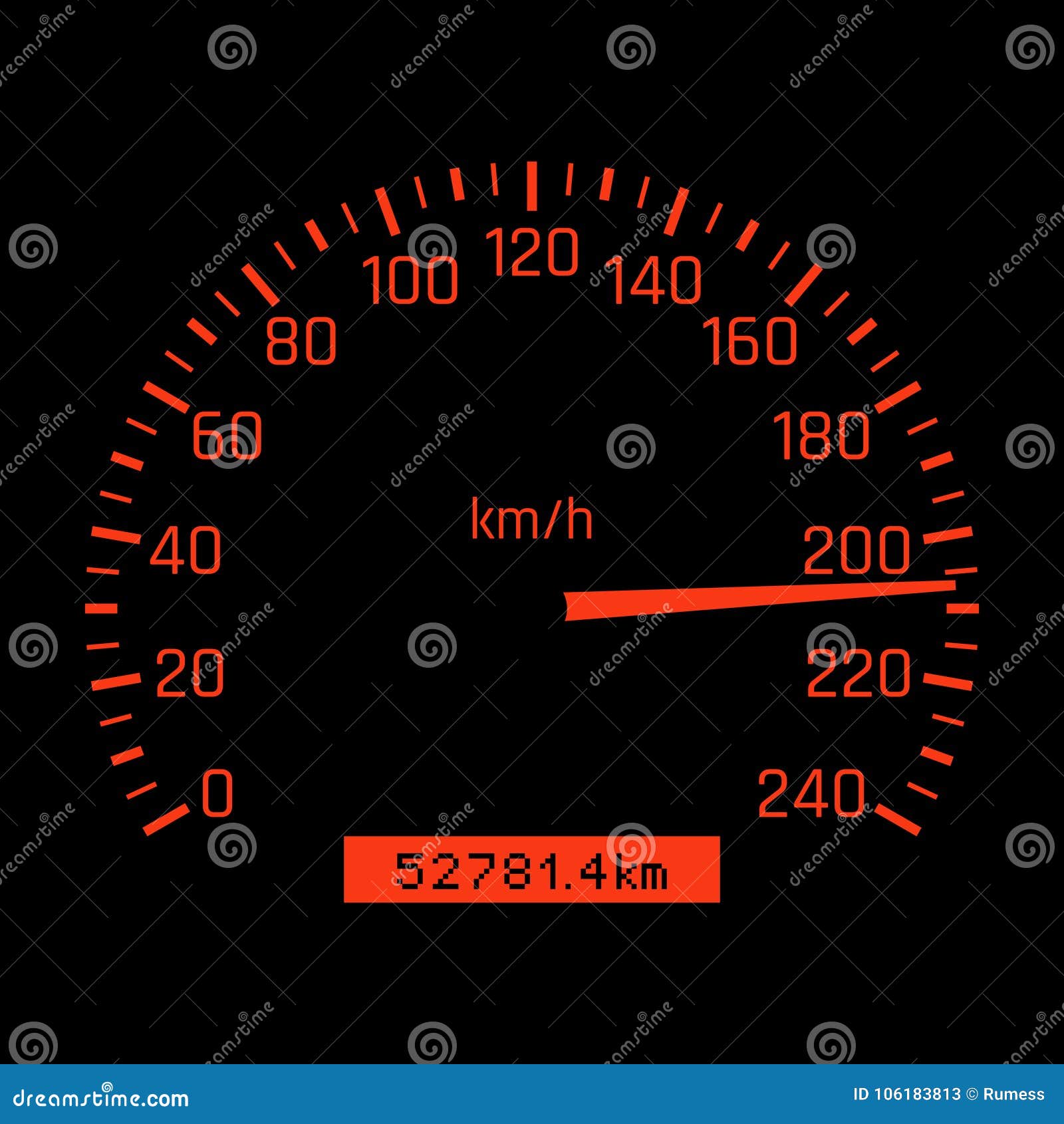 Vector Car Speedometer Dial. High Speed Concept Stock Vector ...