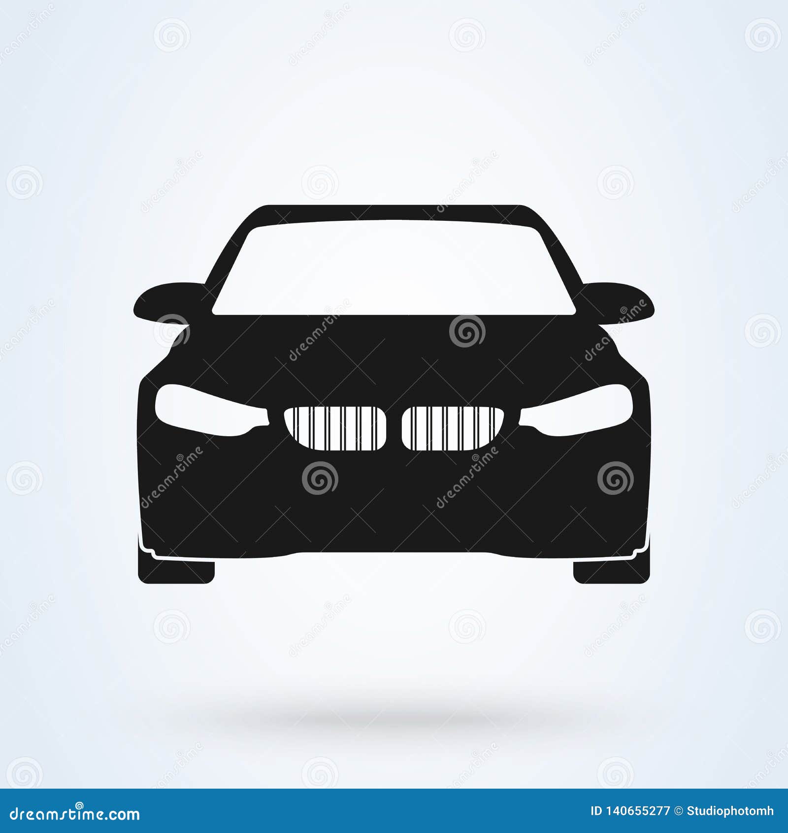 Vector Car Symbol Front View Icon Automobile Stock Vector ...
