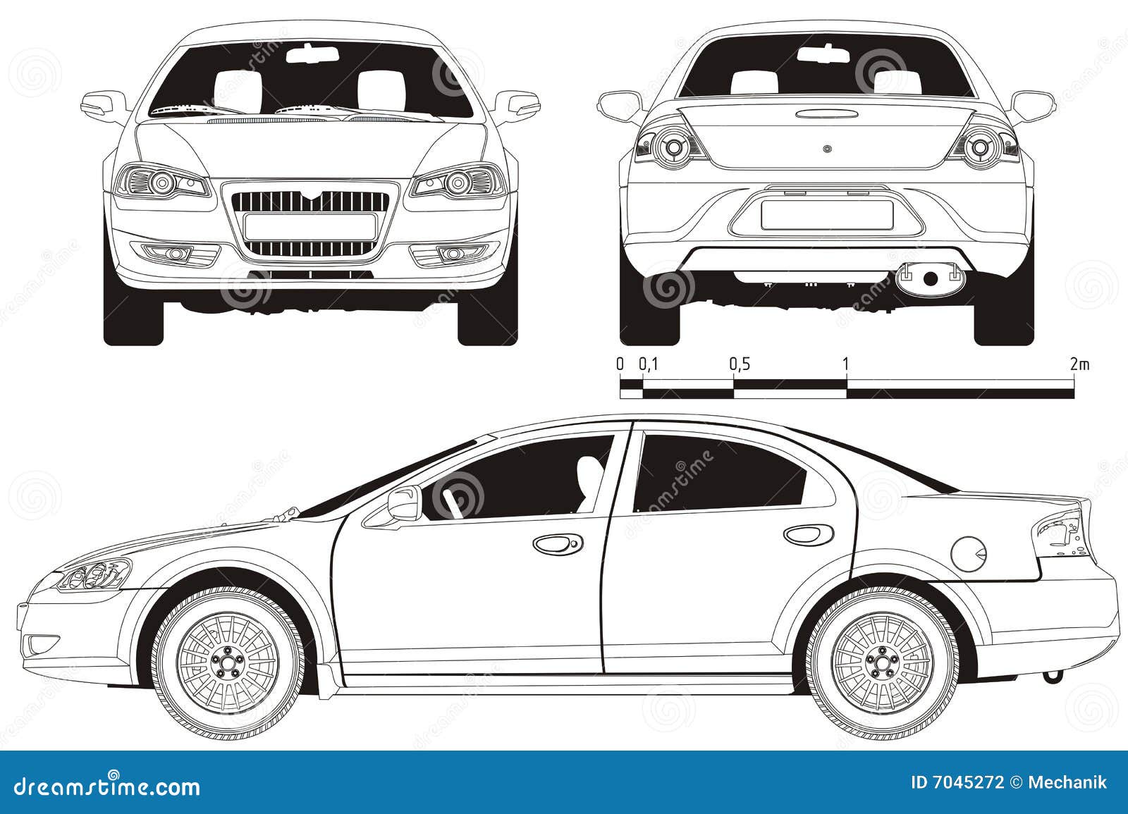 Vector car technical draft stock vector. Illustration of documentation ...