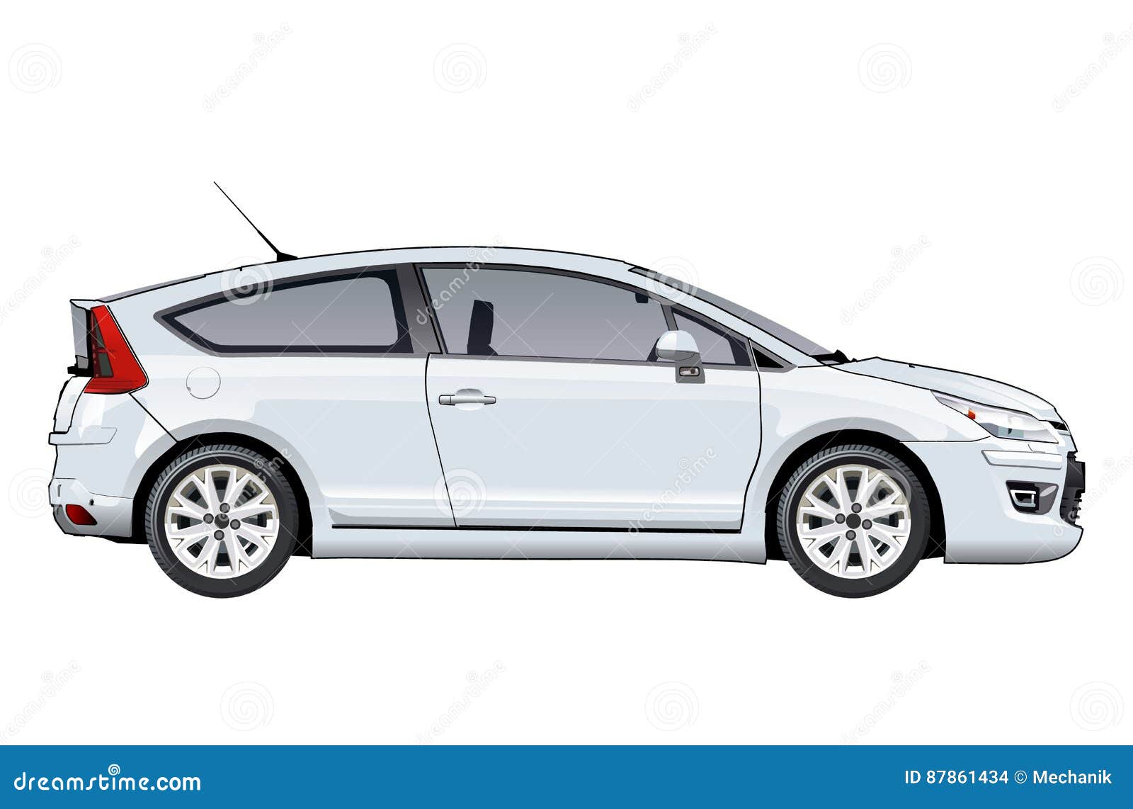 Vector Car Template Isolated on White Stock Vector - Illustration of ...