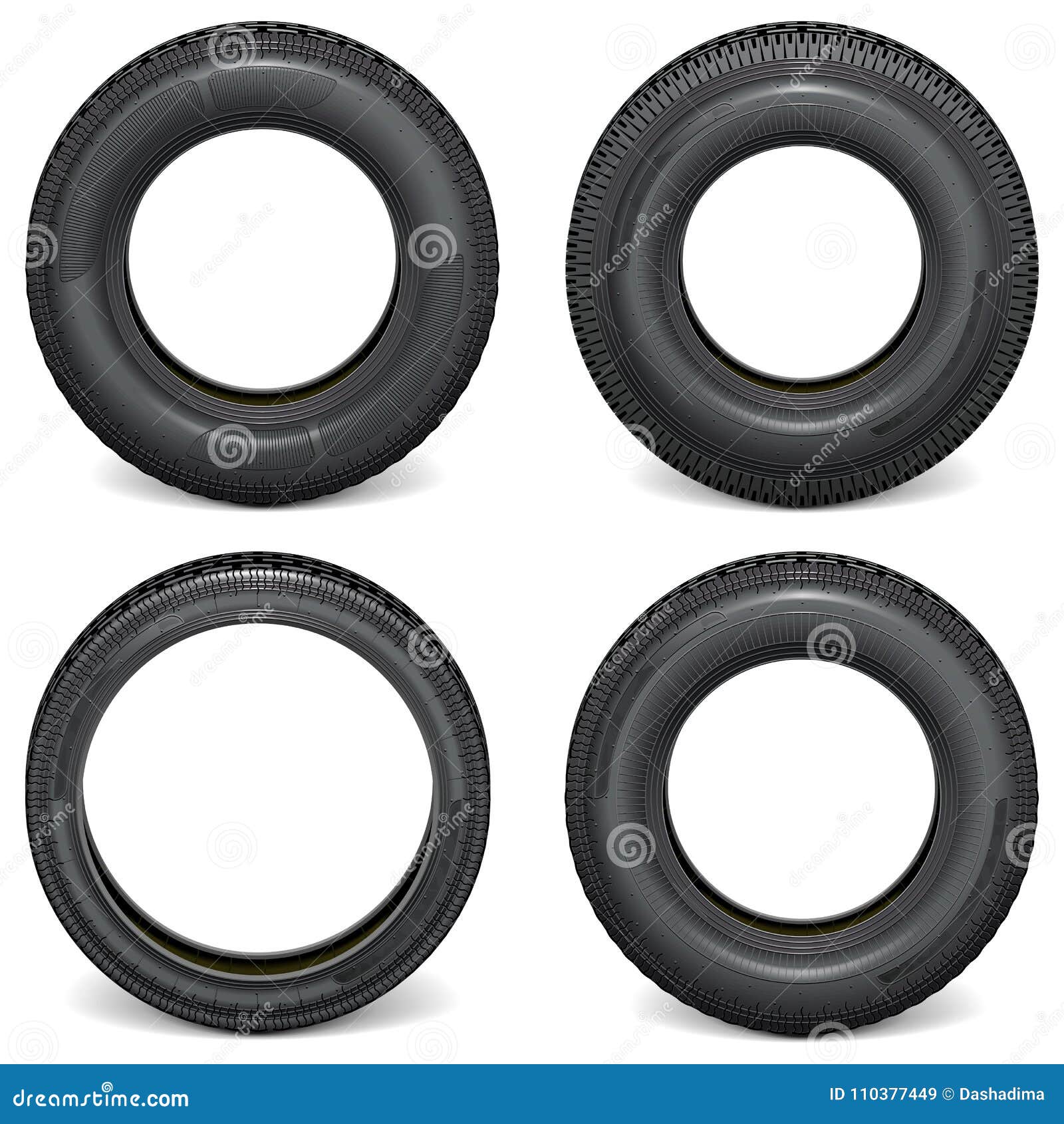 Vector Car Tires Side View stock vector. Illustration of icon - 110377449