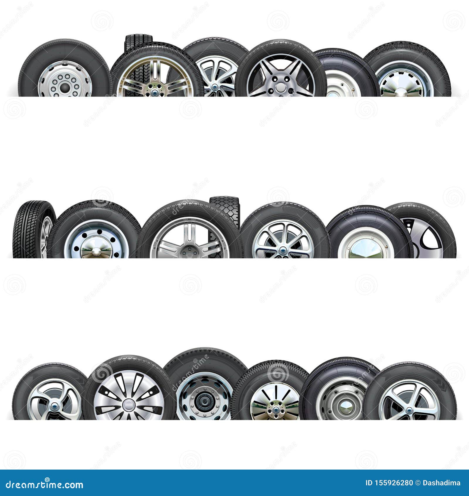 Vector Car Wheels Borders stock vector. Illustration of string - 155926280
