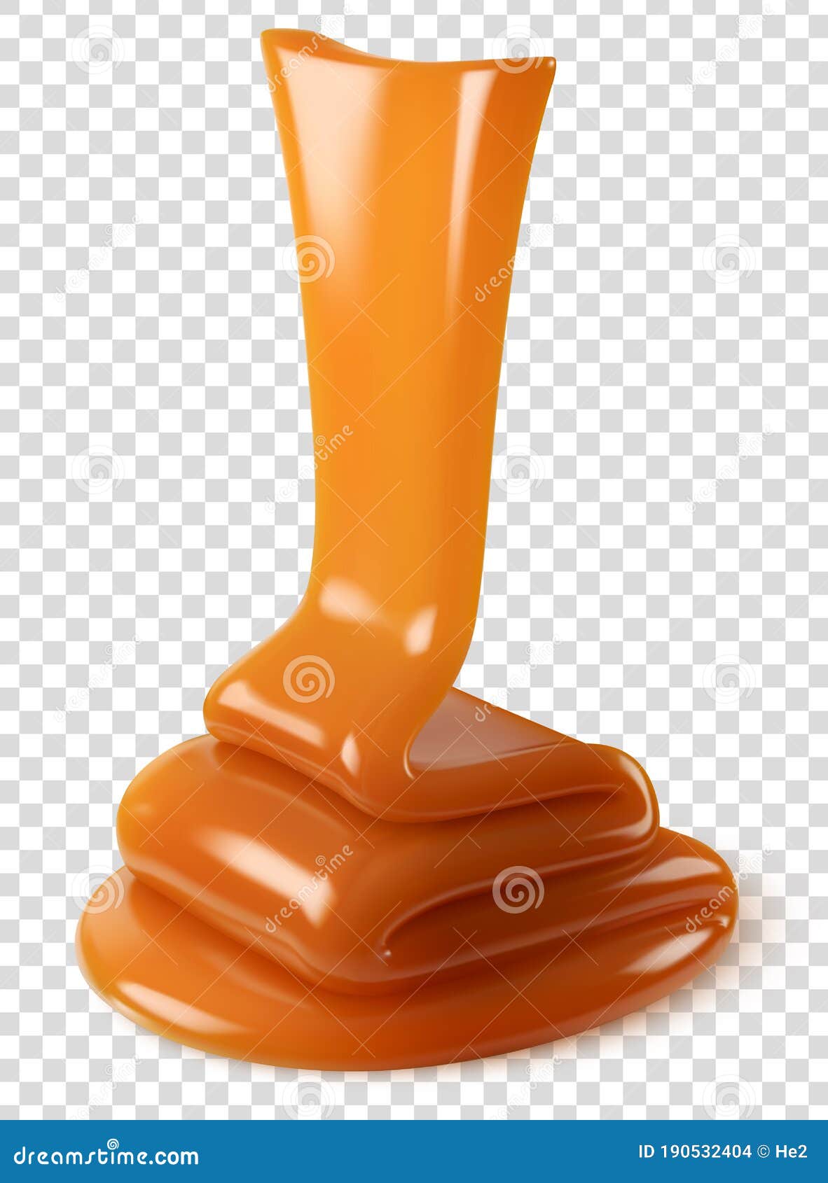 Vector Caramel on Transparent Background Stock Vector - Illustration of ...