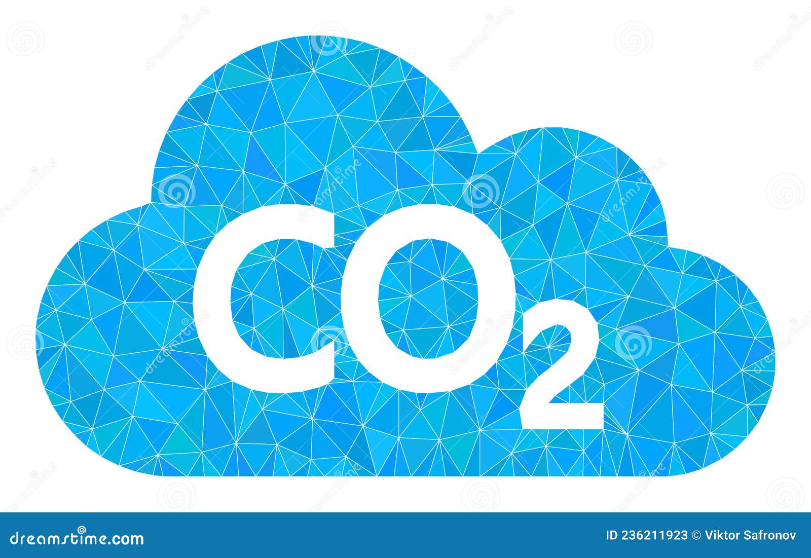 Vector Carbon Dioxide Cloud Triangle Filled Icon Stock Vector ...