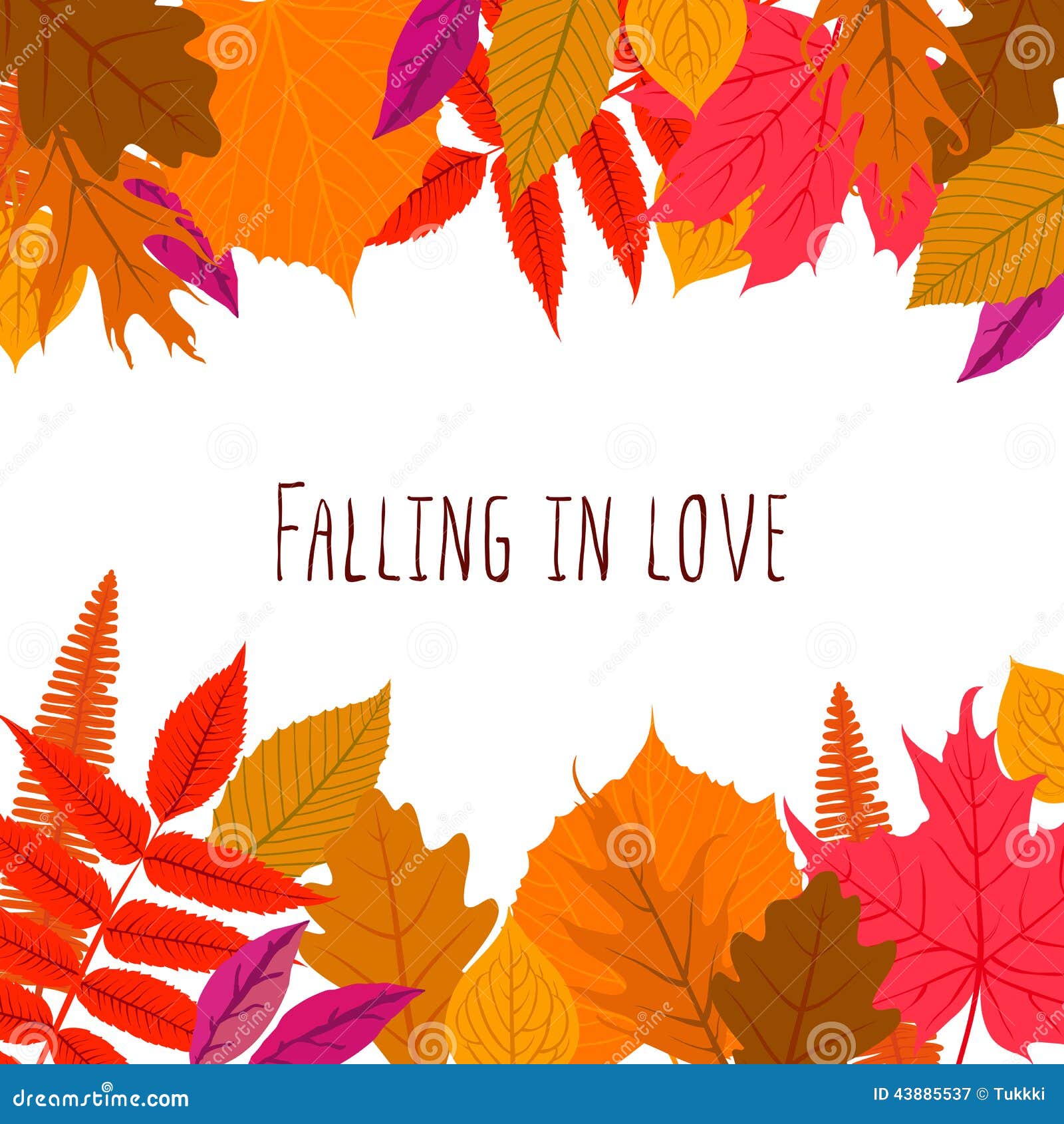 Vector Card with Autumn Decor Stock Vector - Illustration of frame ...