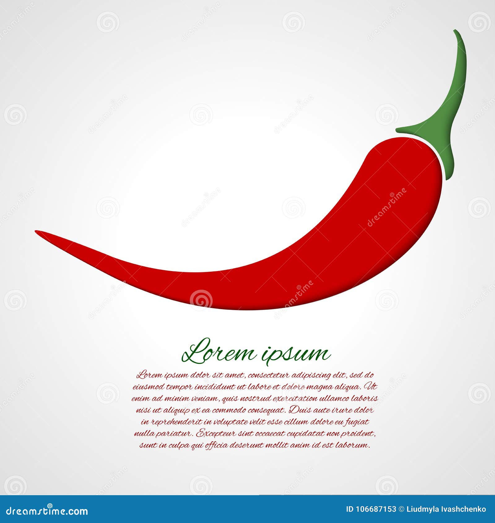 Vector Card with Chili Pepper Stock Vector - Illustration of chili ...