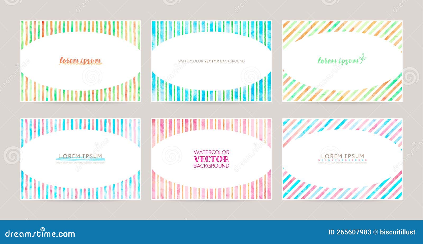 Vector Card Design Template with Striped Line Pattern Stock Vector ...