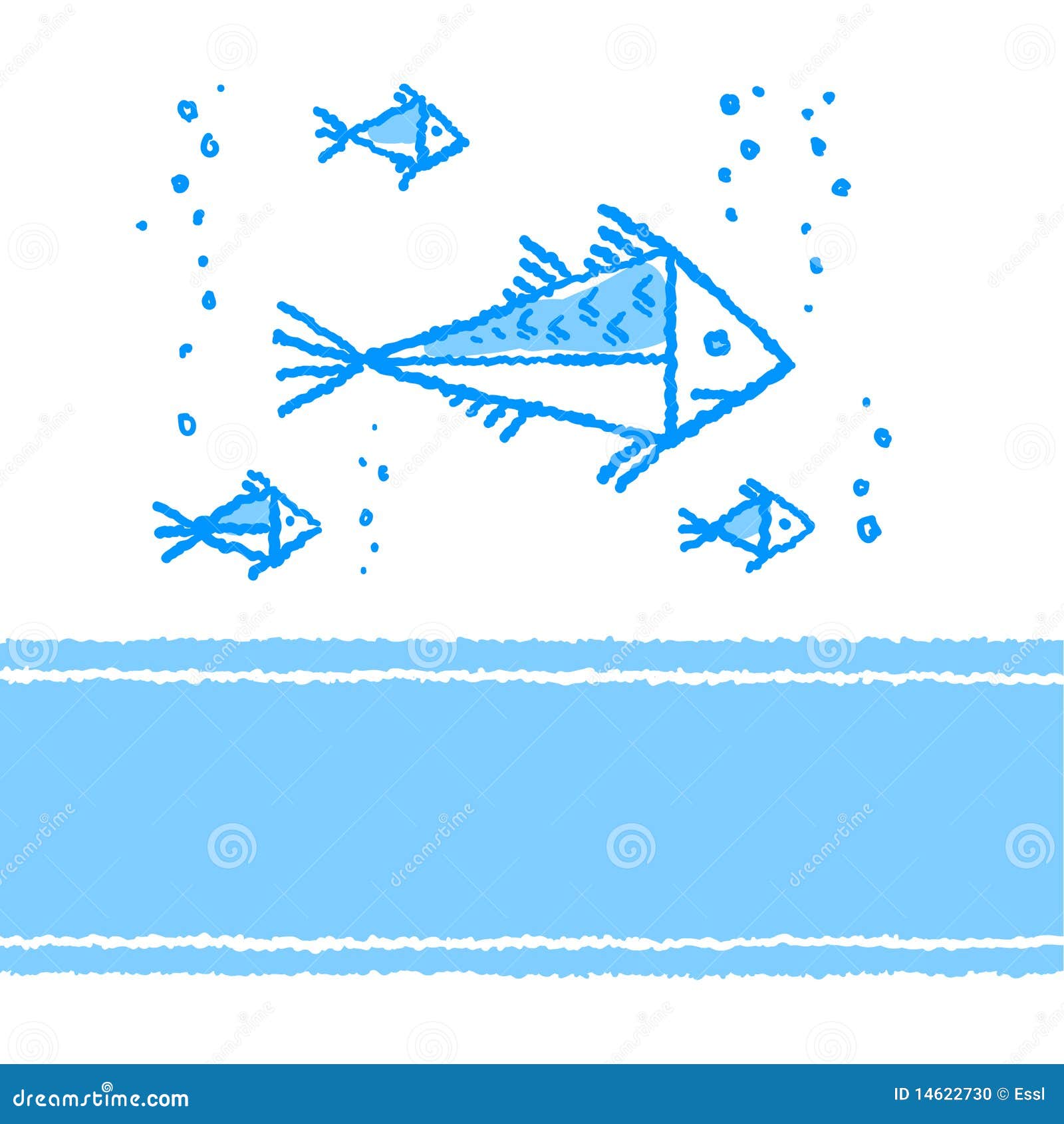 Vector card with fish stock vector. Illustration of copy - 14622730