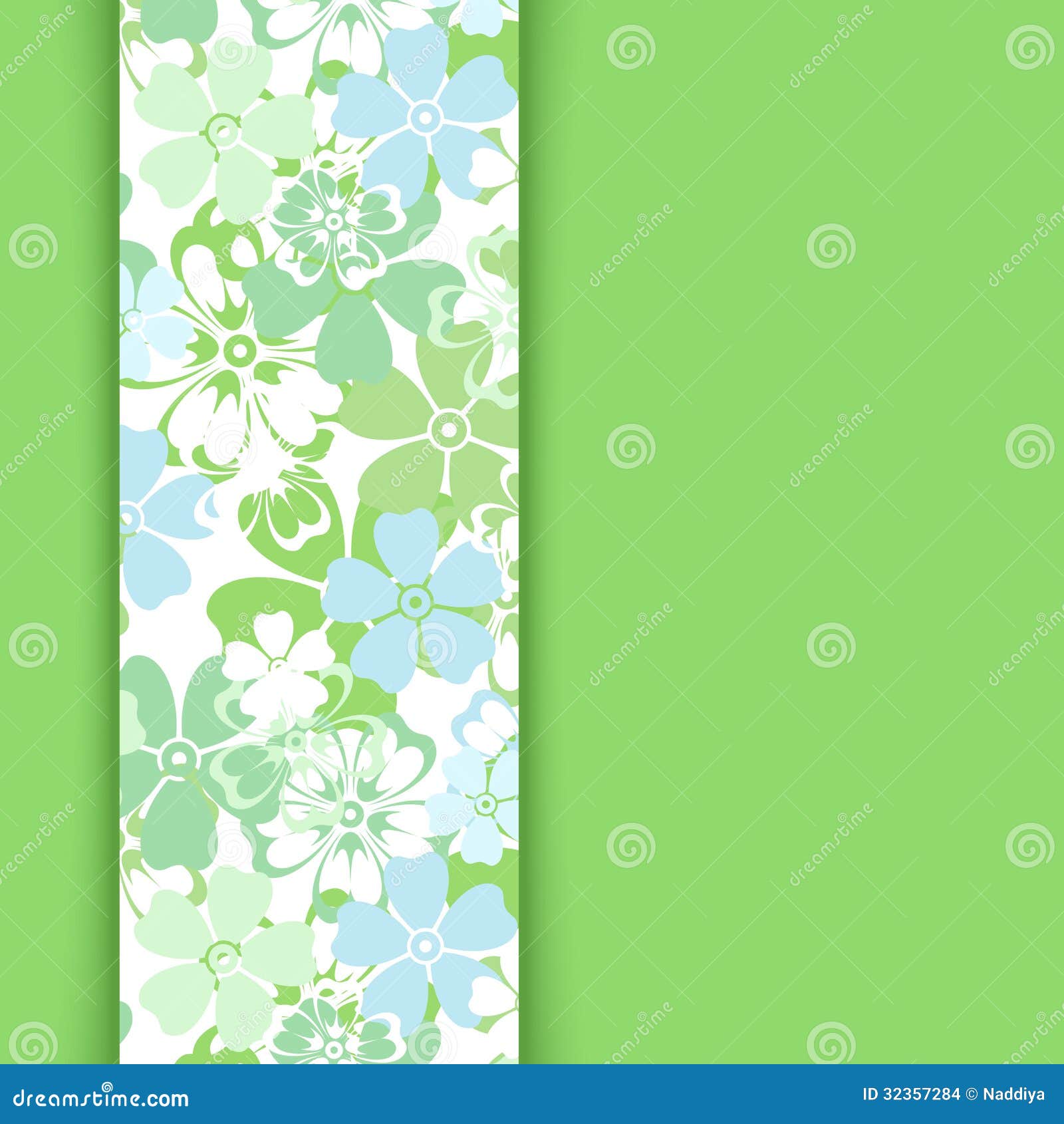 Vector Card with Floral Pattern. Stock Vector - Illustration of ...
