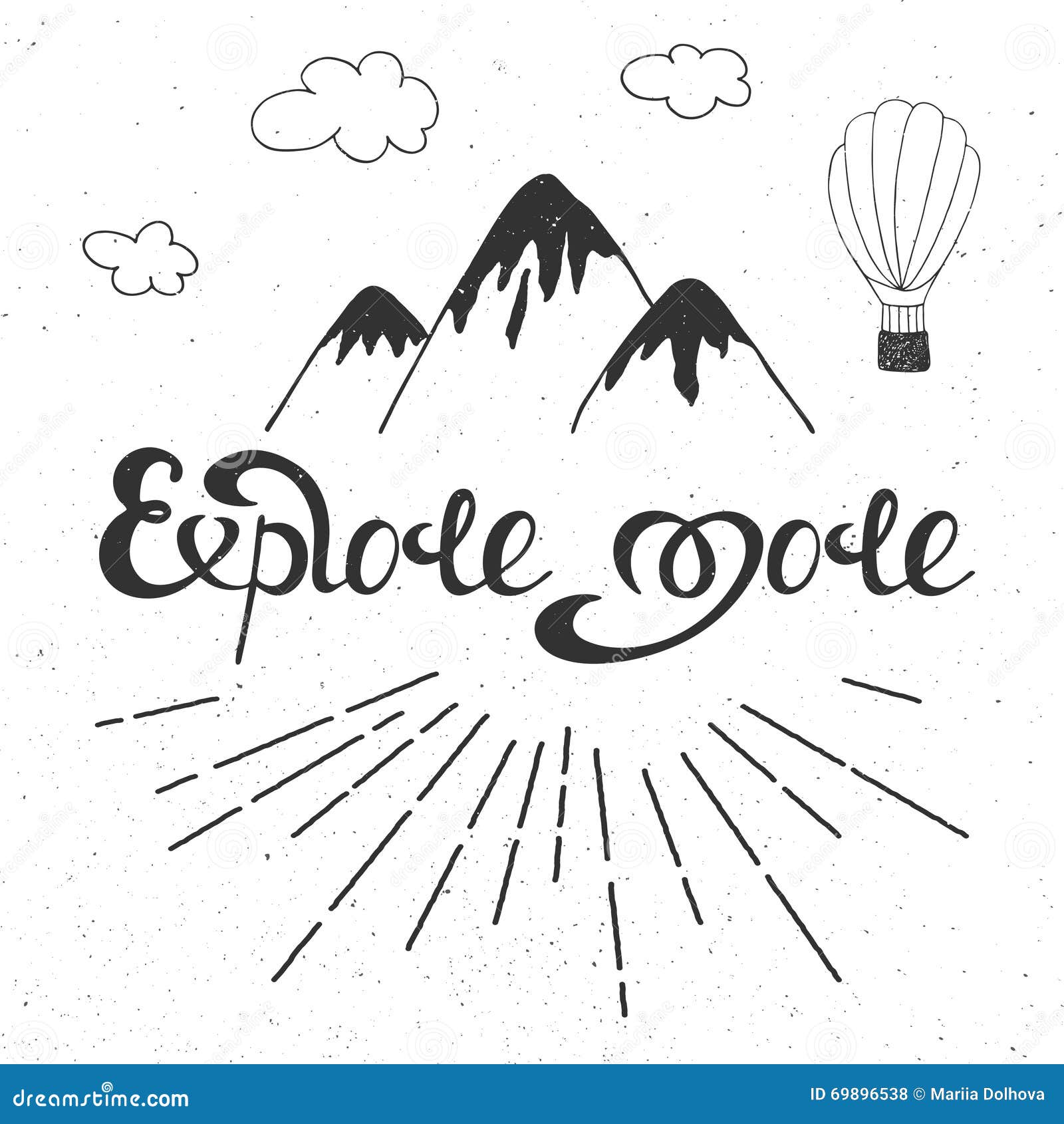 Vector Card with Hand Drawn Unique Typography Design Element Stock ...