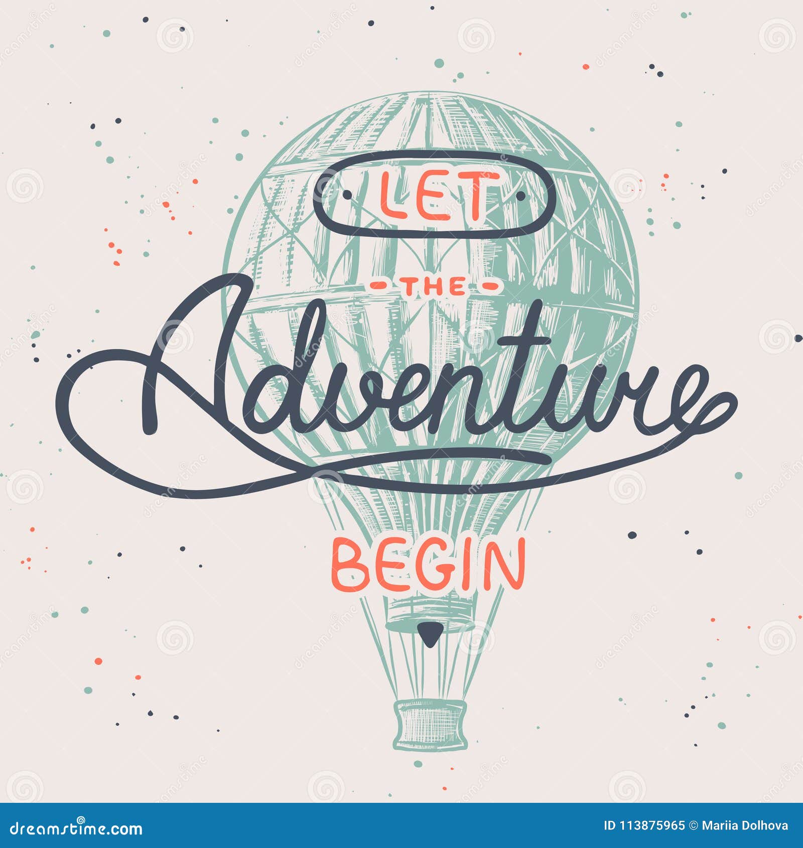 Vector Card with Hand Drawn Unique Typography Design Element Stock ...