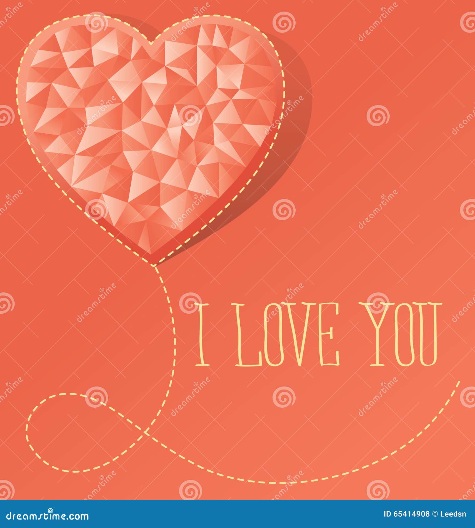 Vector Card with Heart stock vector. Illustration of background - 65414908