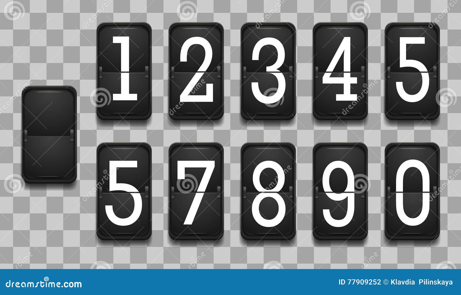 Vector Card for Scoreboard on Empty Background. . Vector Illustration ...