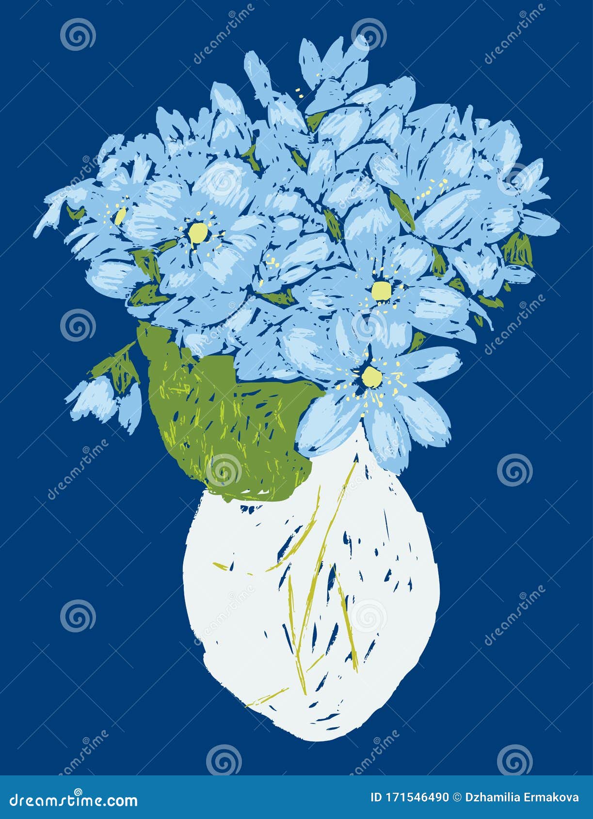 Bouquet Of Blue Flowers Royalty-Free Stock Photography | CartoonDealer ...