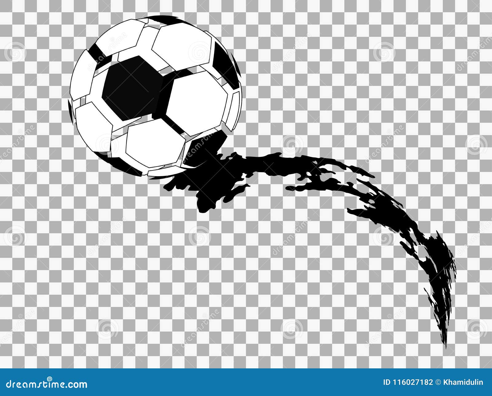 Flying Soccer Ball on Isolated Background. Stock Vector - Illustration ...