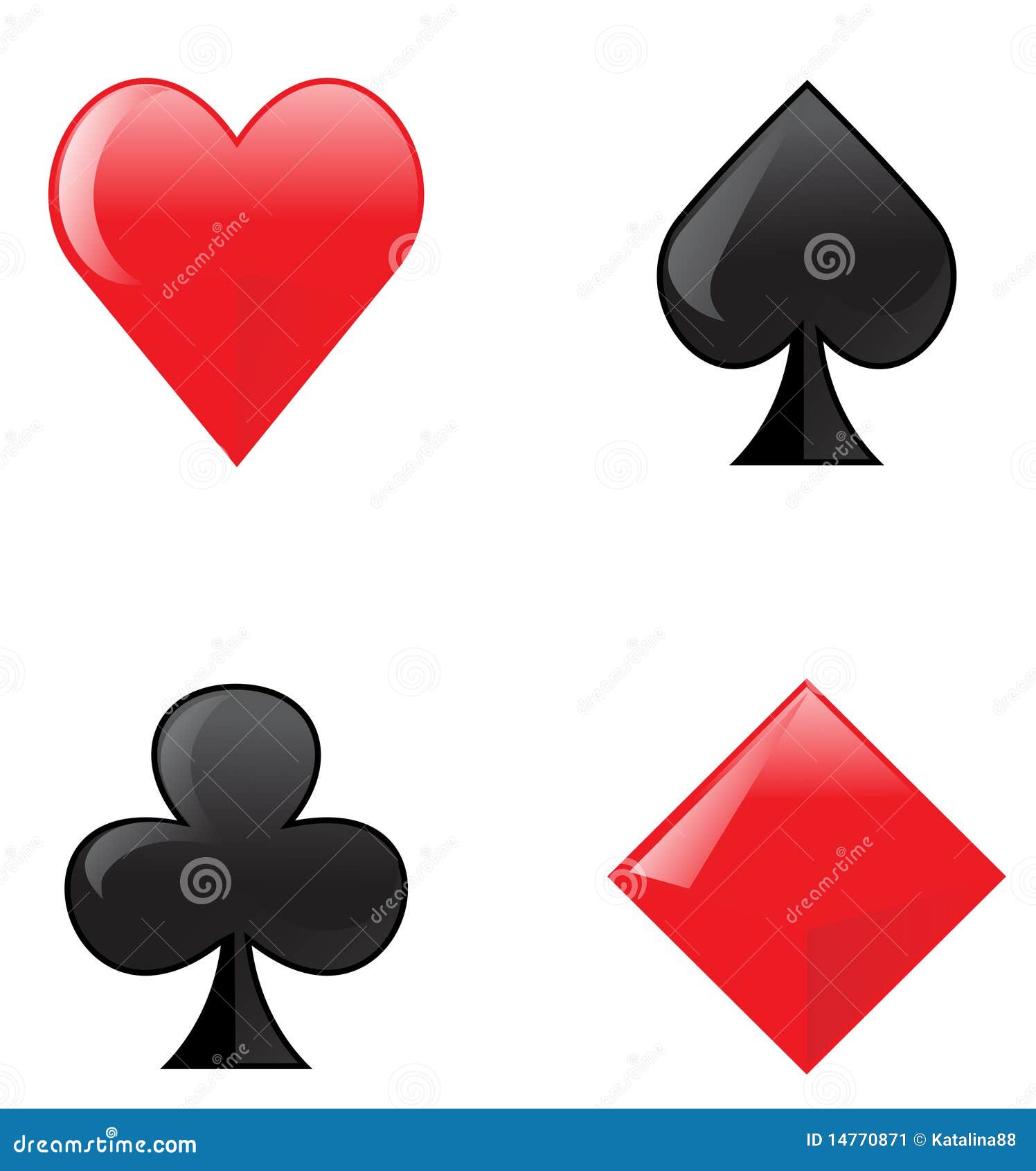 Vector card symbols stock vector. Illustration of game - 14770871