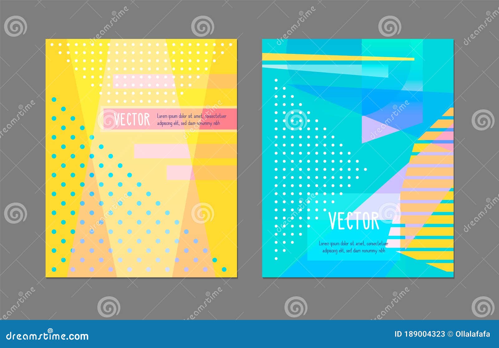 Vector Card Templates Set with Modern Abstract Patterns. Stock Vector ...