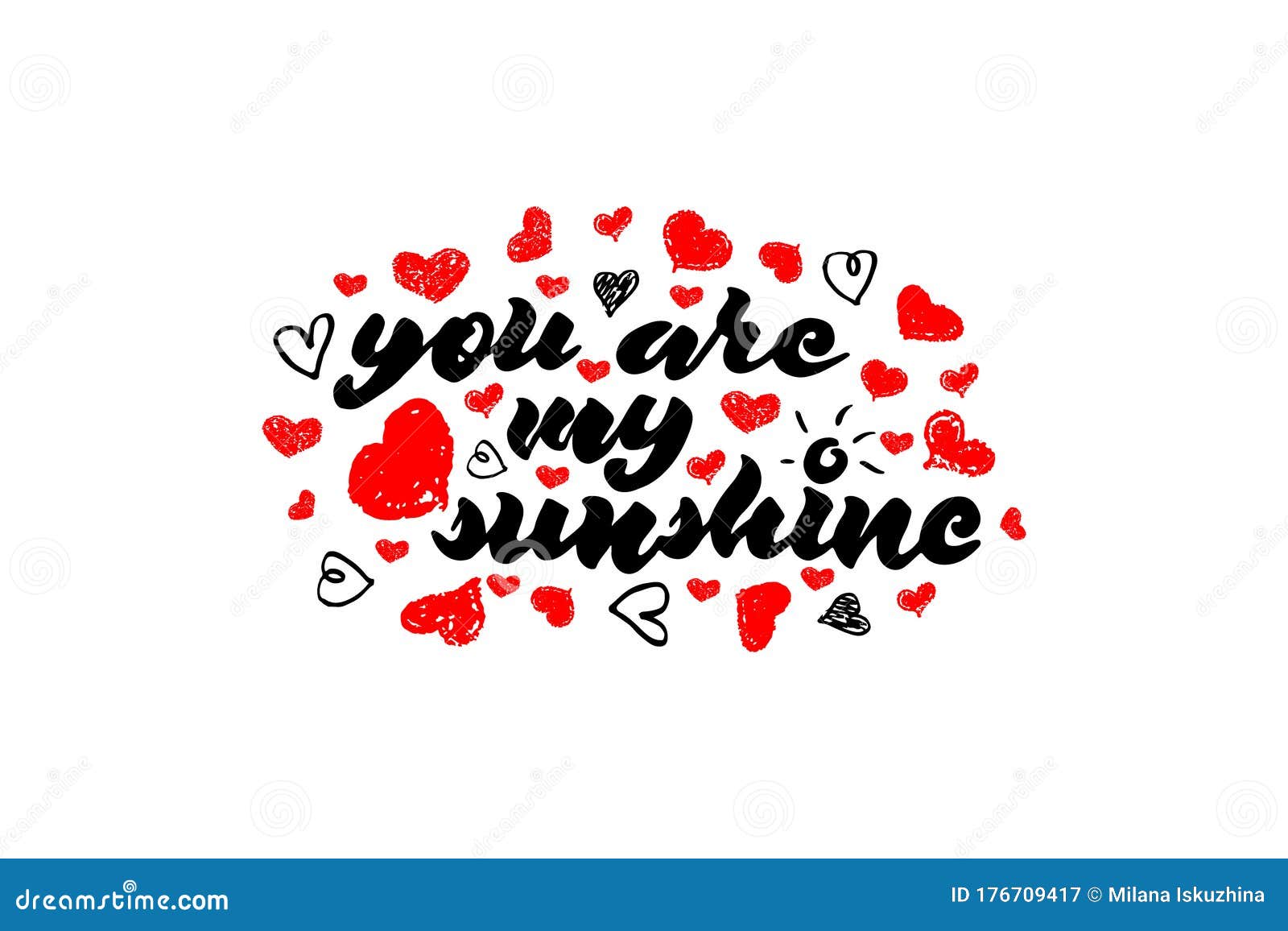 Vector Card with Text You are My Sunshine Stock Vector - Illustration ...