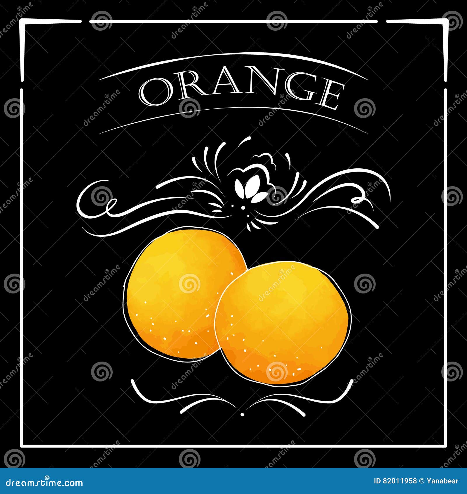 Vector Card in Vintage Style. Stylized Drawing with Chalk on a ...