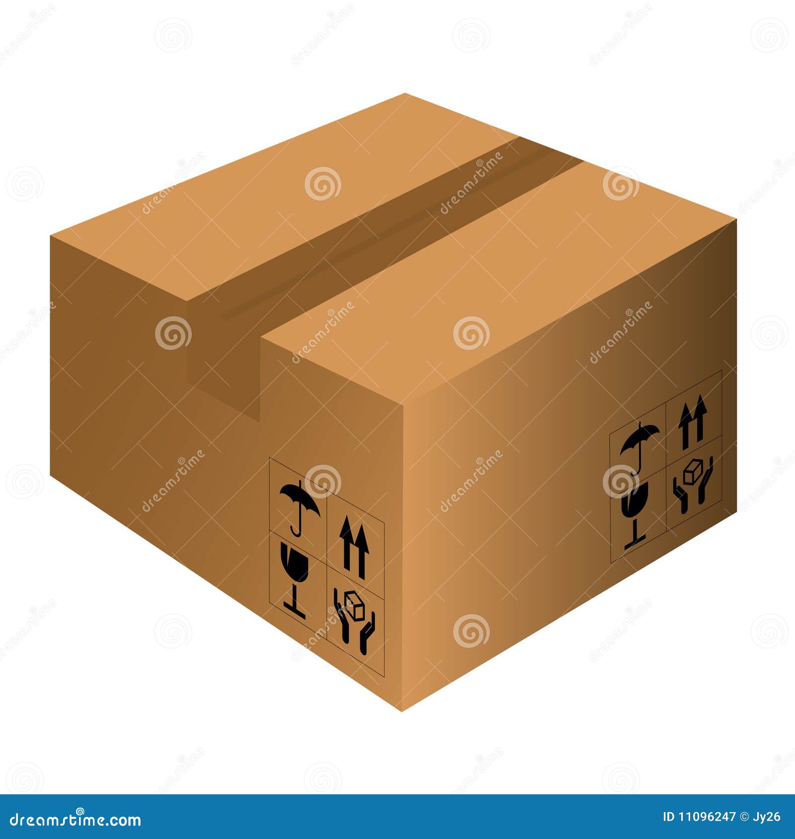 Vector cardboard box stock vector. Illustration of package - 11096247