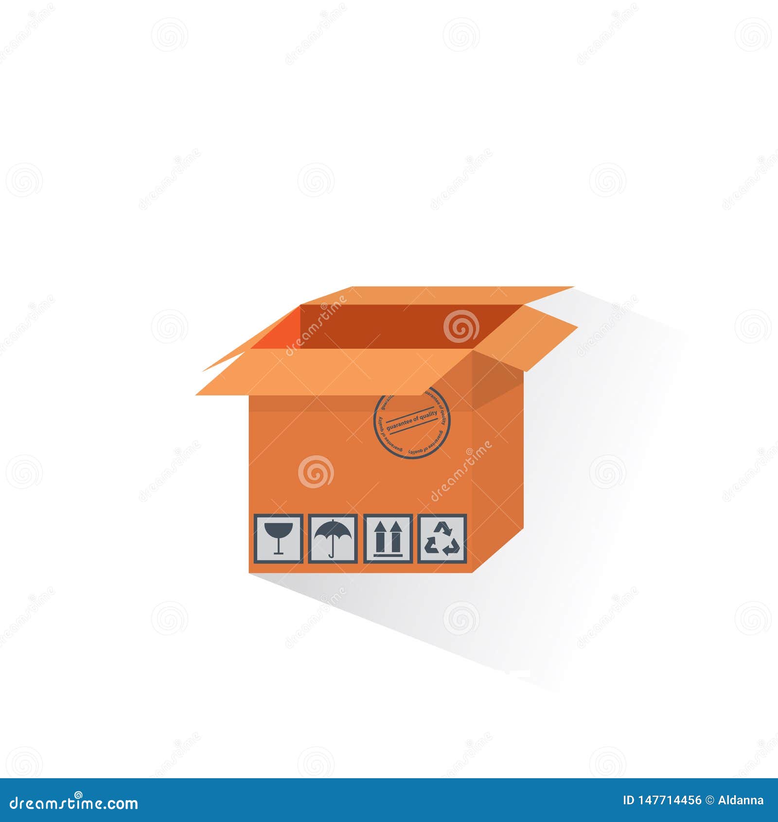 Vector Cardboard Box, Box with Gifts, Container for Things Stock Vector ...