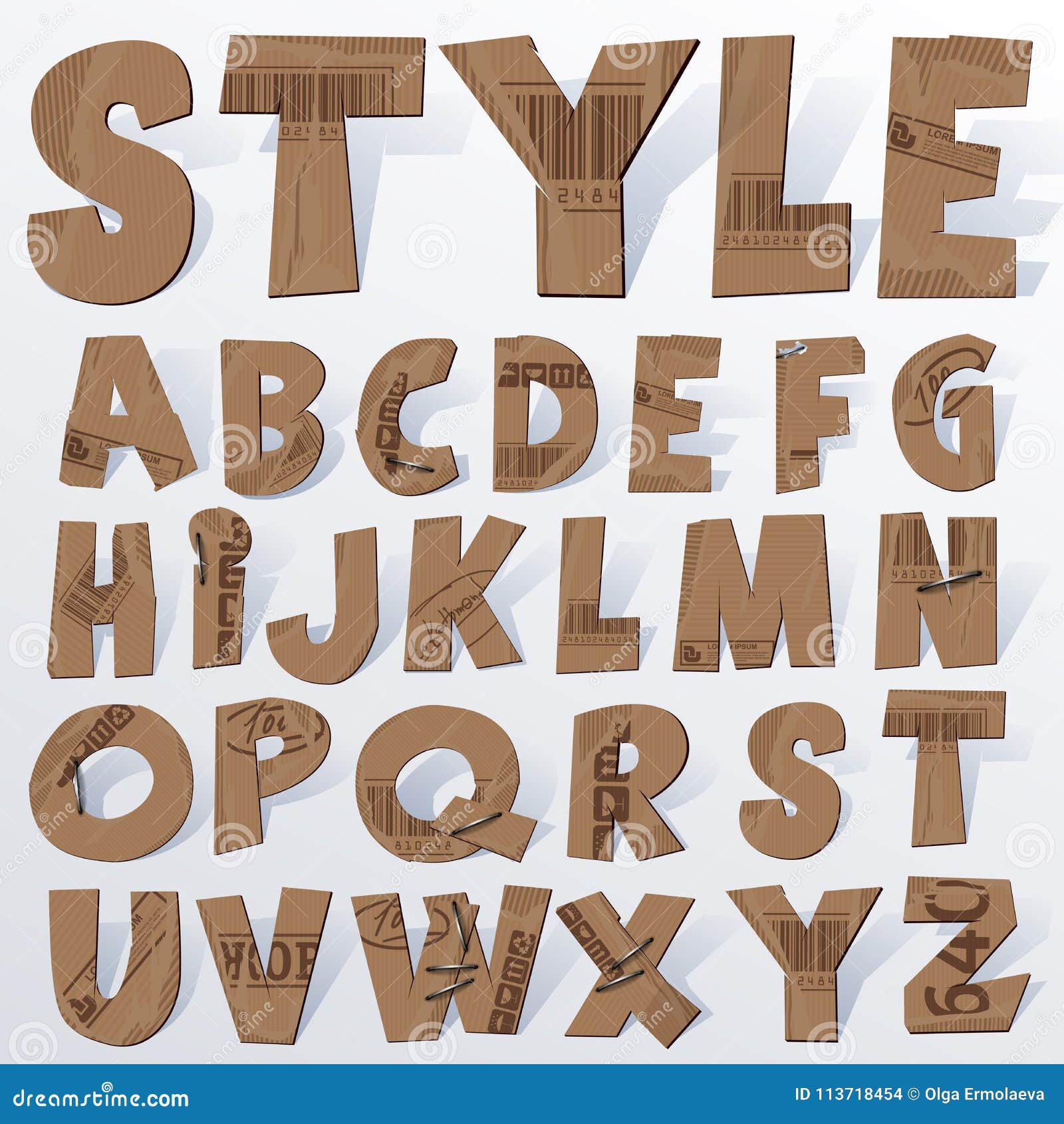 Vector Cardboard Letters. Royalty-Free Stock Photo | CartoonDealer.com ...