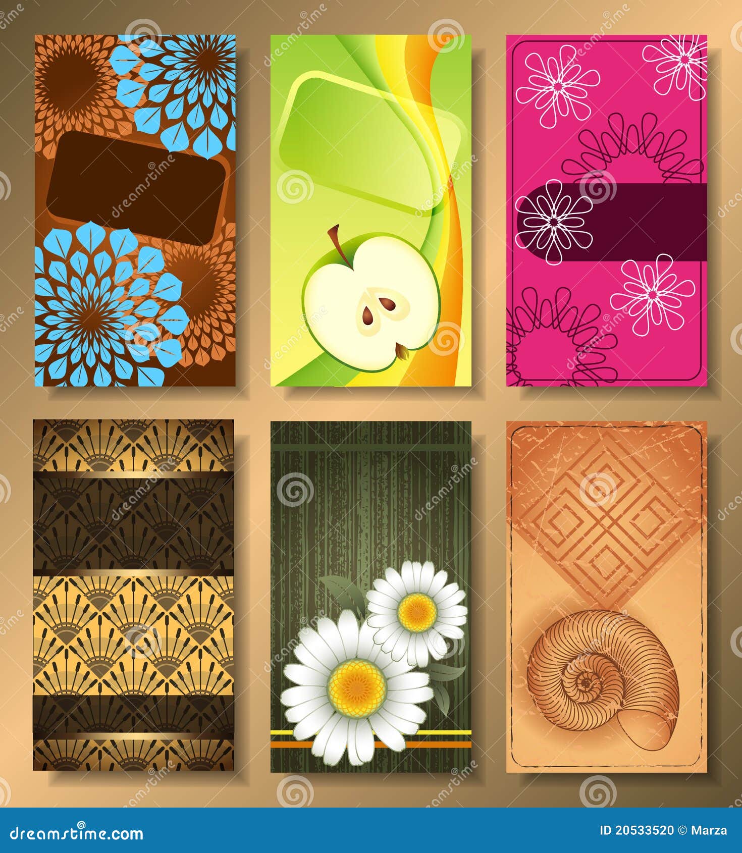 Vector cards stock vector. Illustration of color, frame - 20533520