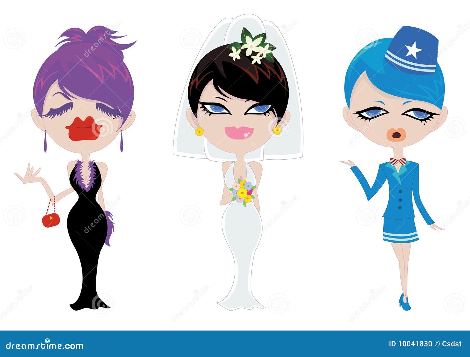 Vector Career Women Pattern Stock Vector - Illustration of star, vector ...