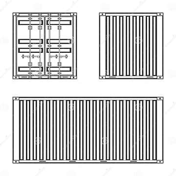 Vector cargo container. stock vector. Illustration of business - 135998566