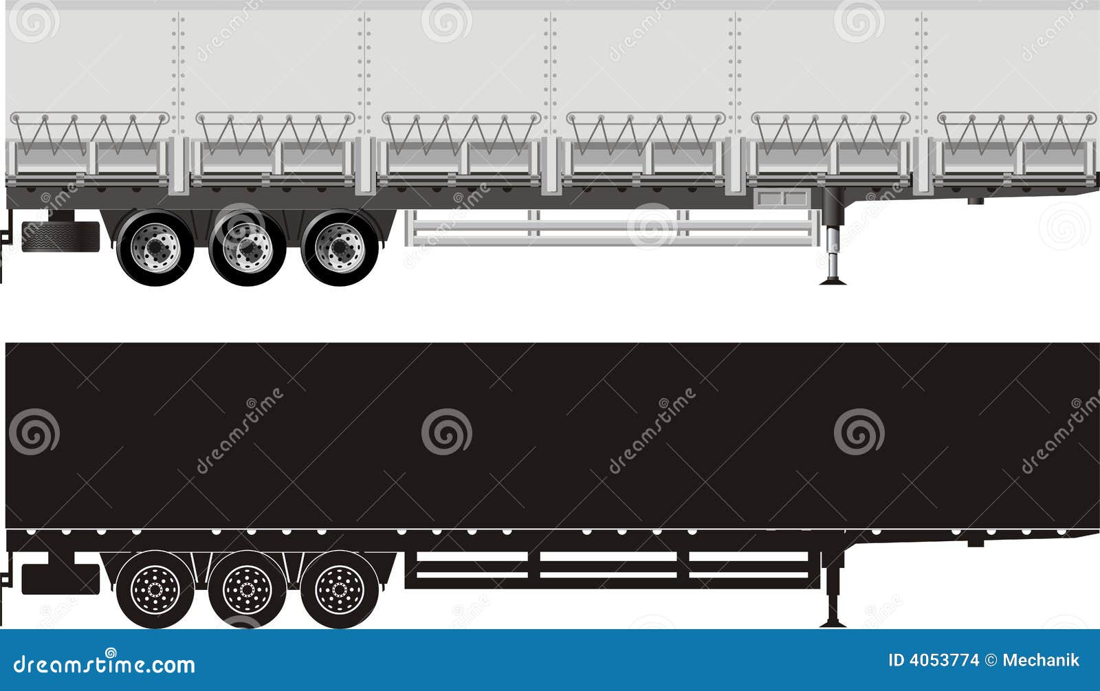 Vector cargo trailer stock vector. Illustration of template - 4053774