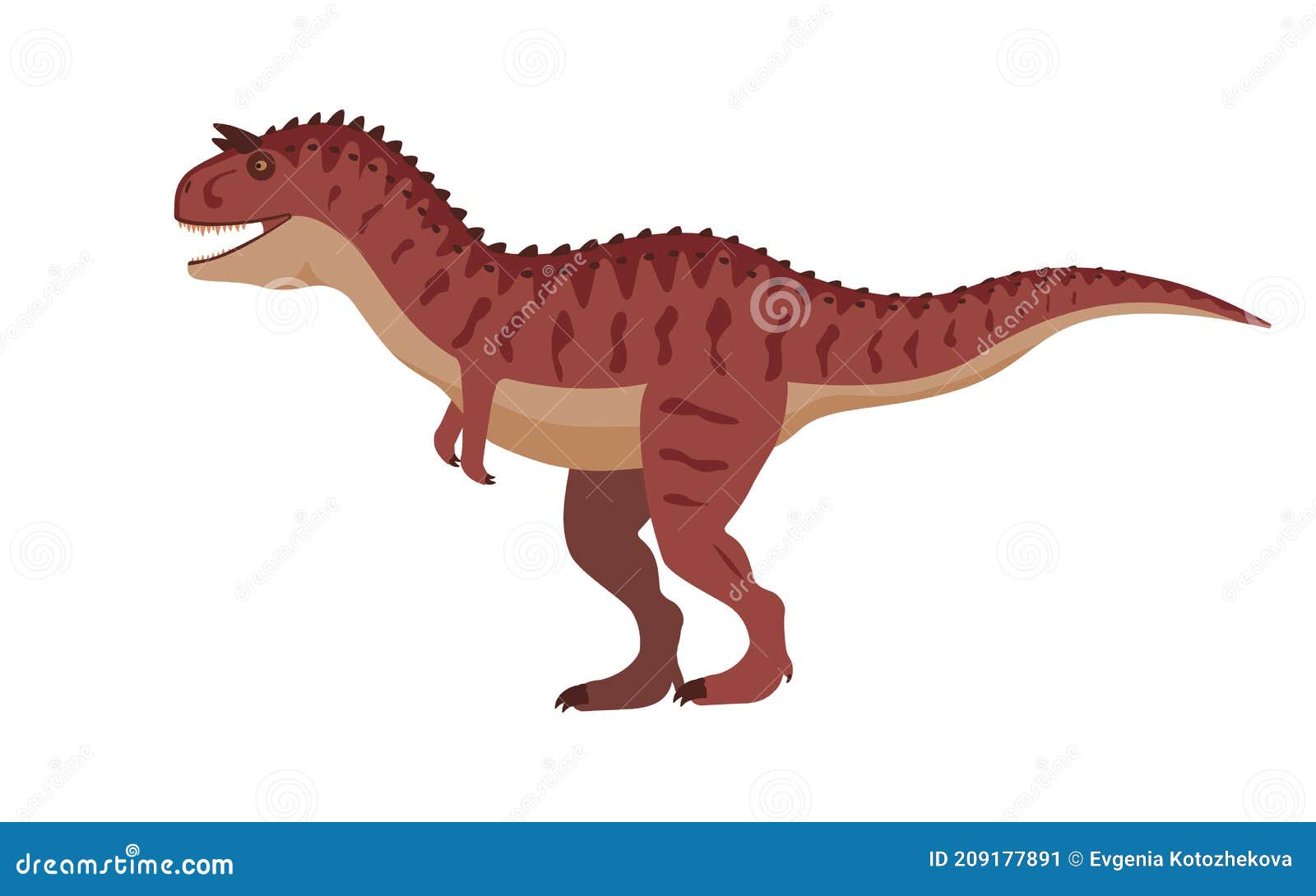 Carnotaurus Dinosaur Roaring At Sunset - 3D Render Royalty-Free Stock ...