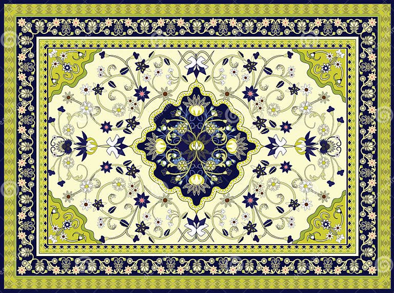 Vector carpet stock vector. Illustration of colorful - 15593330