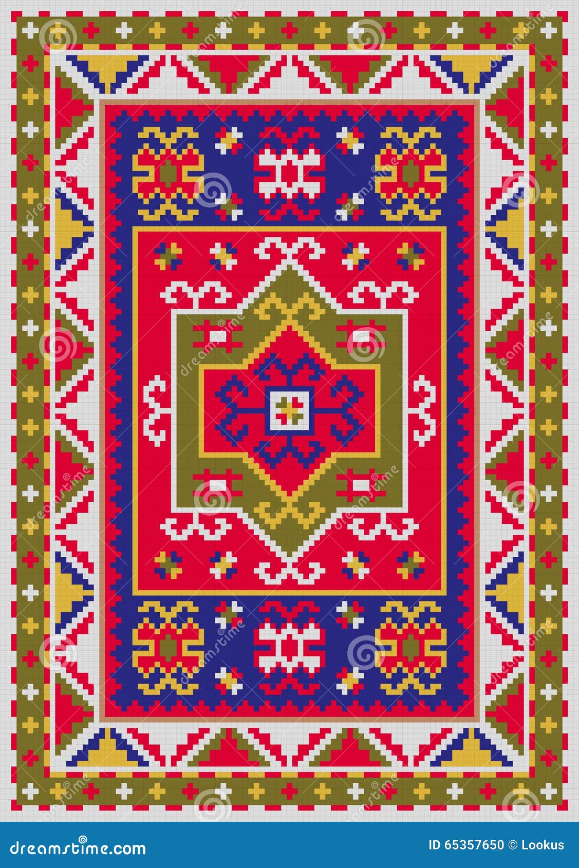 Vector Carpet with Pixel Pattern. Stock Vector - Illustration of ...