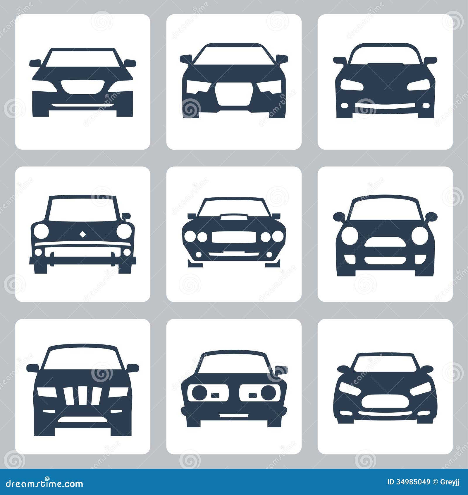 Vector cars icons set stock vector. Illustration of element - 34985049
