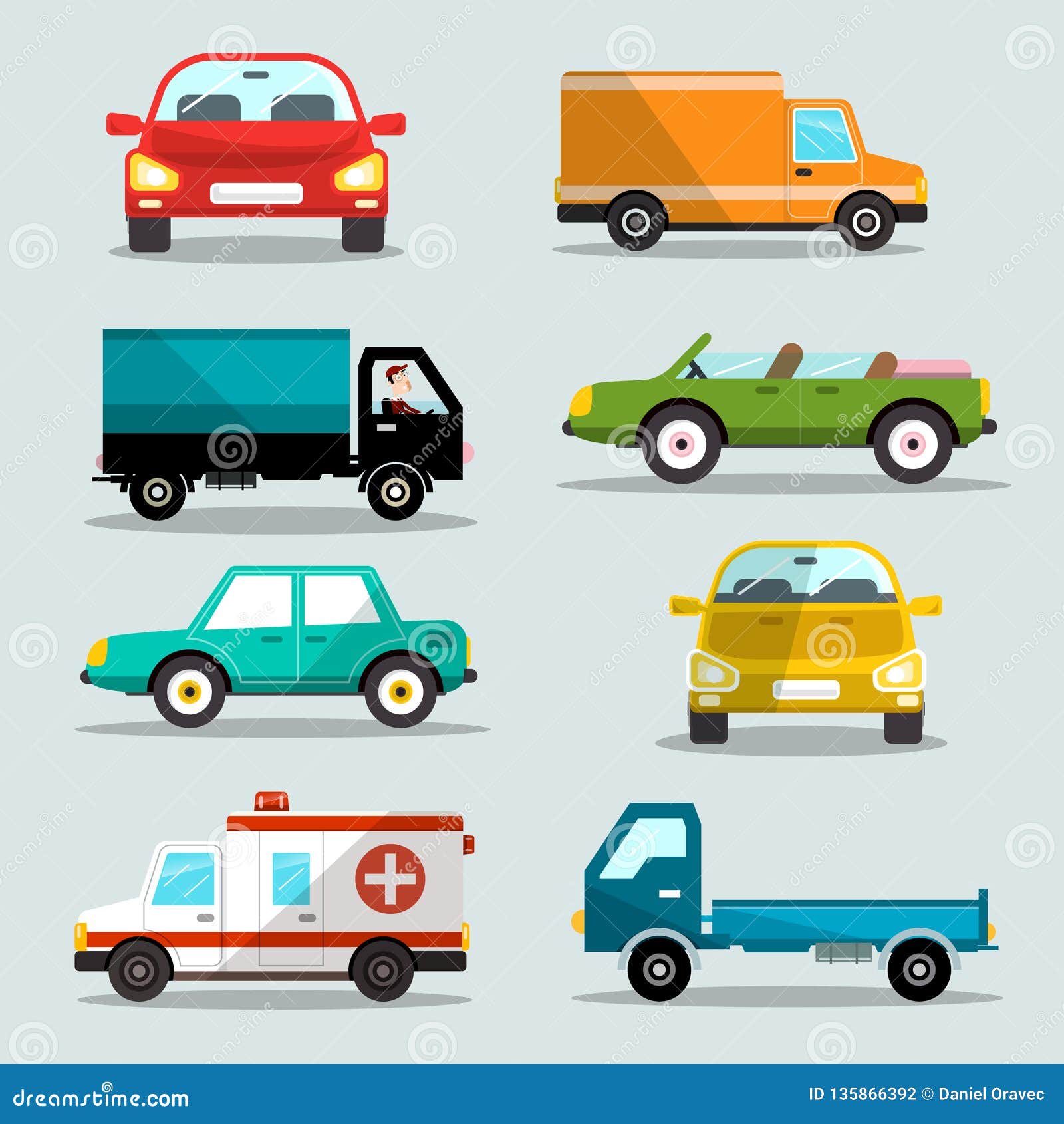 Vector Cars Set. Car Icons stock vector. Illustration of symbol - 135866392