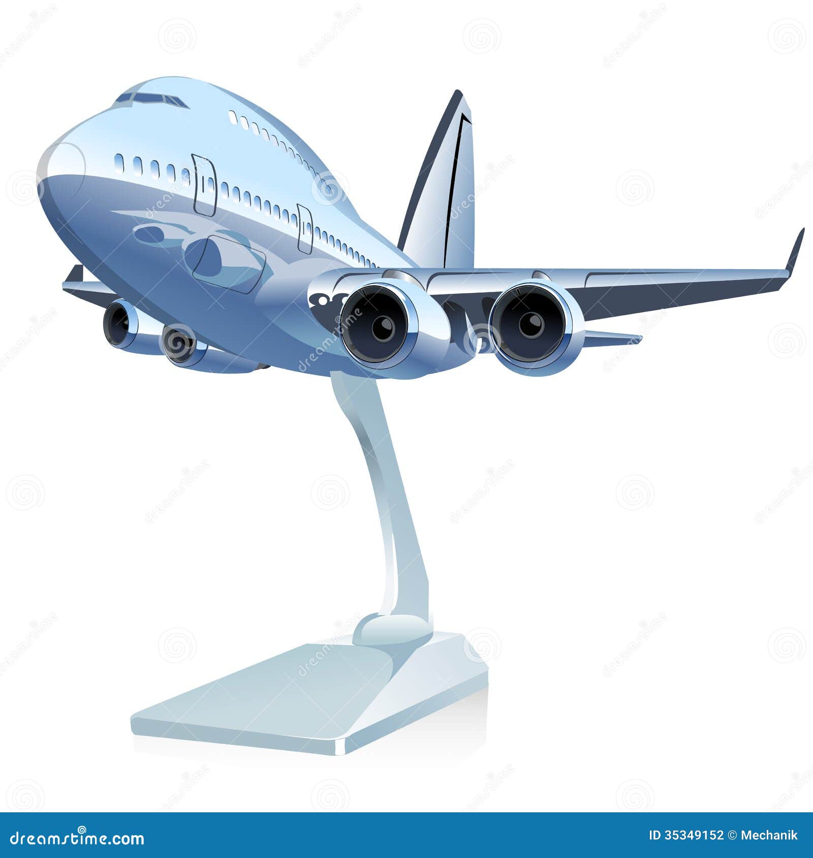 Vector Cartoon Airliner stock vector. Illustration of clipart - 35349152