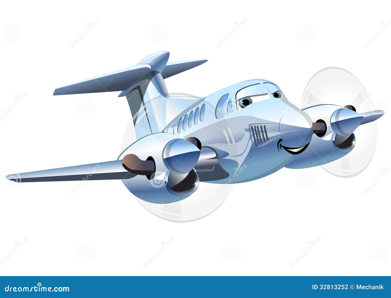 Vector Cartoon Airplane stock vector. Illustration of blue - 32813252