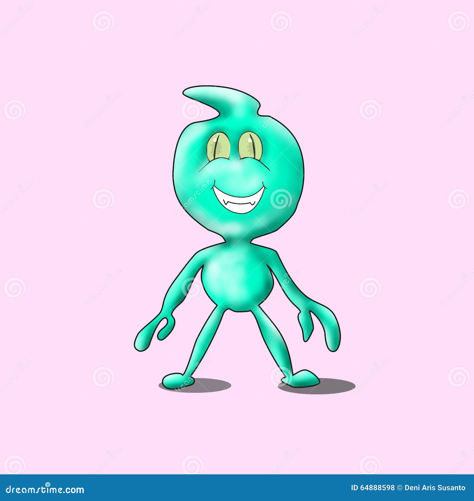 Vector cartoon alien stock illustration. Illustration of colorful ...