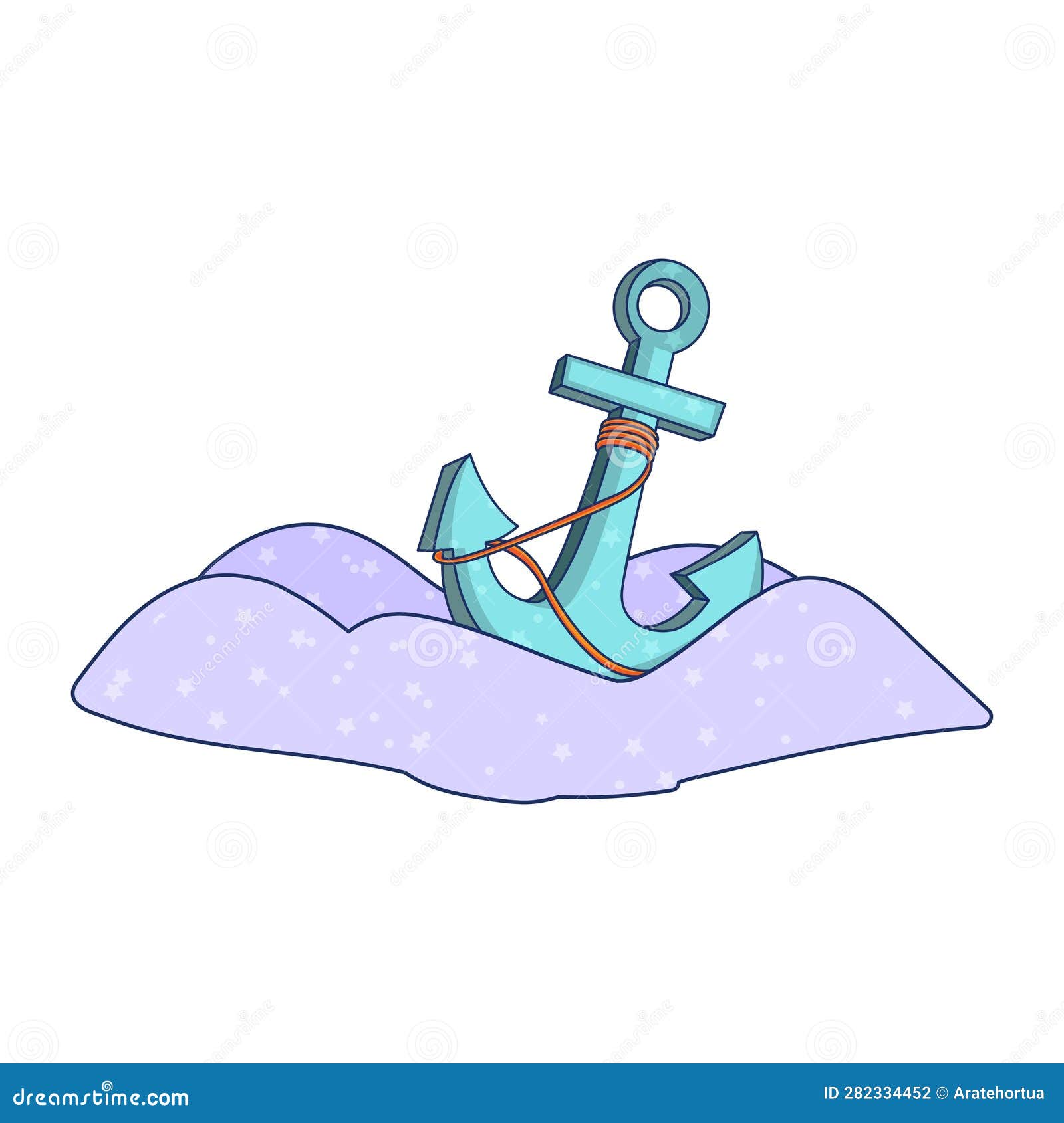 Vector Cartoon Anchor Character Isolated Illustration Stock Vector ...