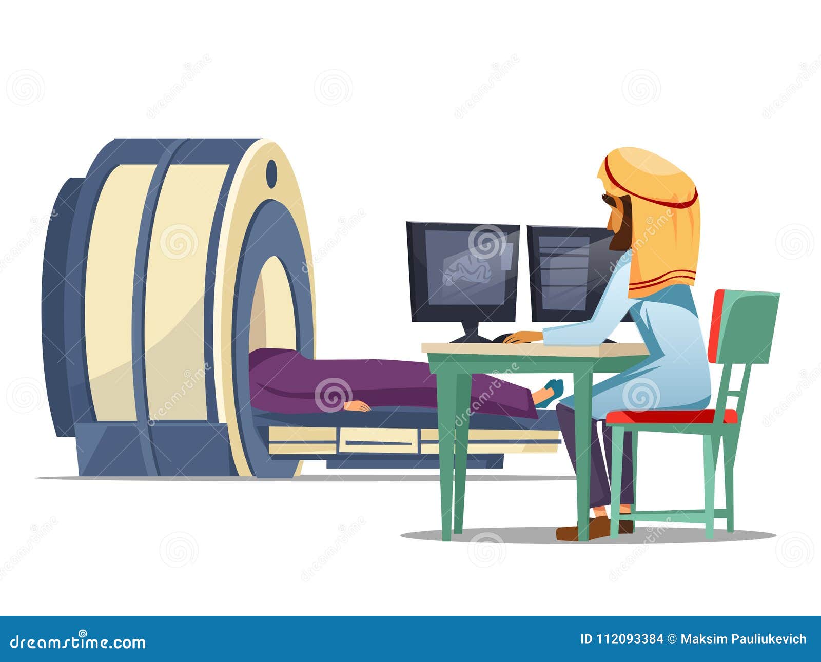 Cartoon Ct Mri Tomography Screening Concept Royalty-Free Stock ... Cartoon Ct Mri Tomography Screening Concept Royalty-Free Stock ...