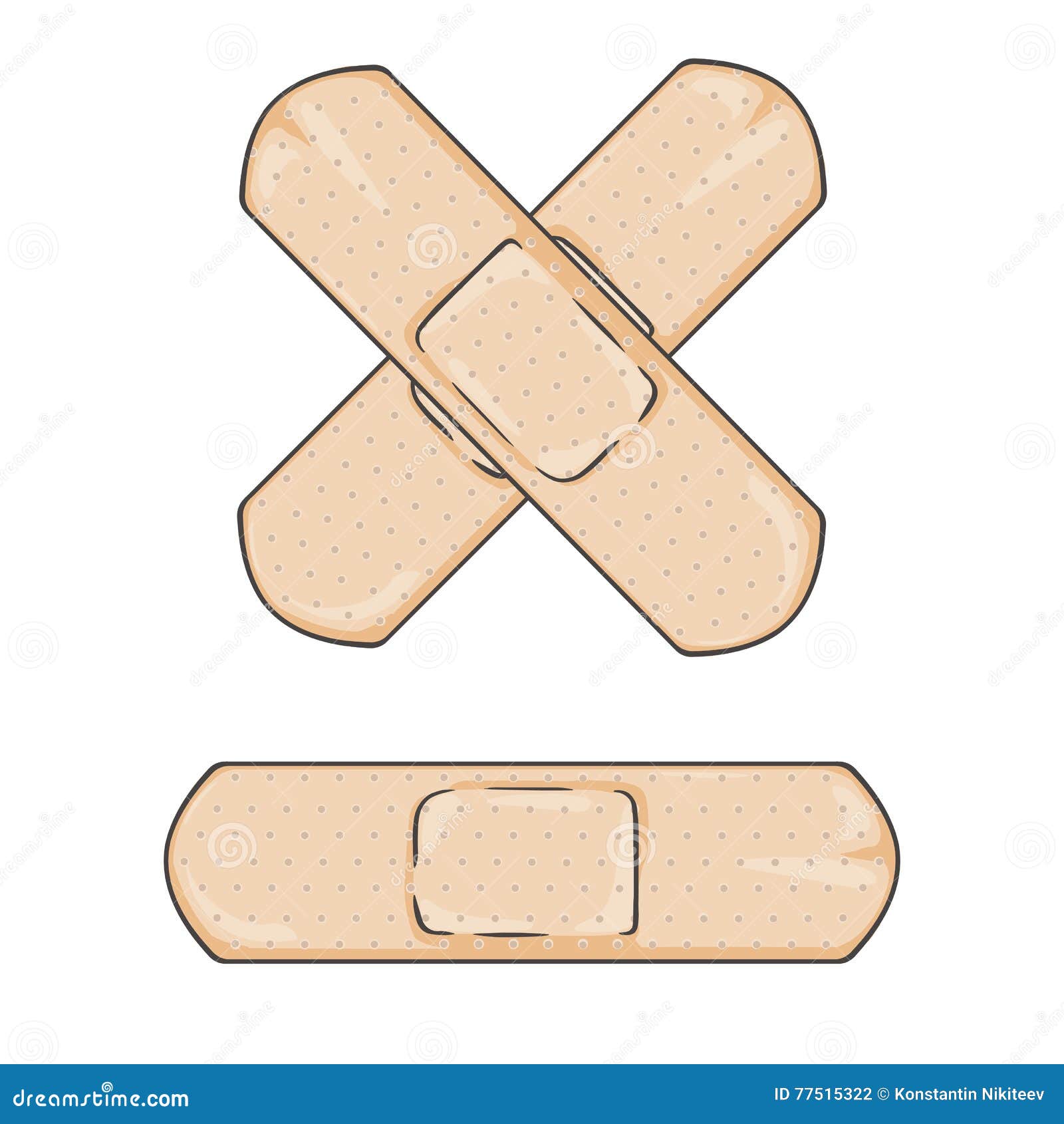 Bactericidal Plaster Hand Drawn Doodle. , Scandinavian, Nordic ...